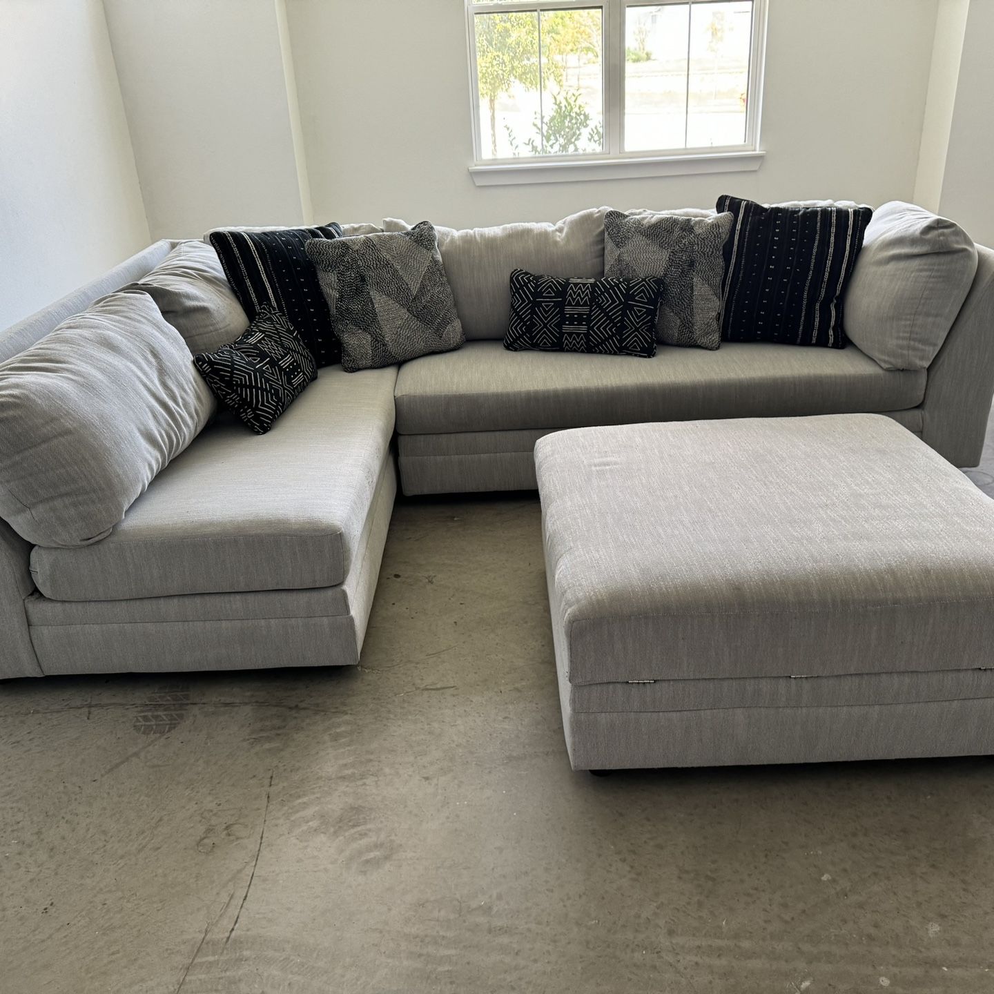 Neira 2 Piece Sectional Ottoman with Storage for Sale in Hurst TX OfferUp