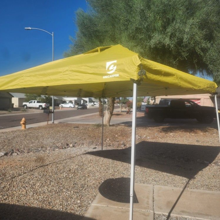 Yellow Heavy-duty Top 10X10 Pop-Up Canopy Straight-Leg for Sale in ...