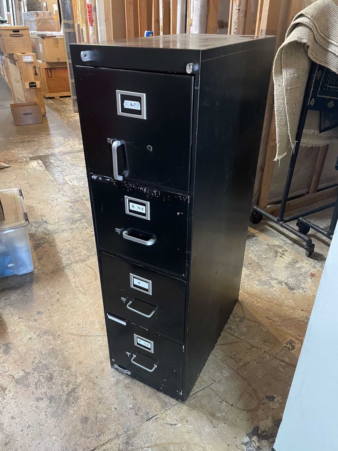 Black Filing Cabinet 4 Drawers FREE for Sale in Westlake Village, CA ...