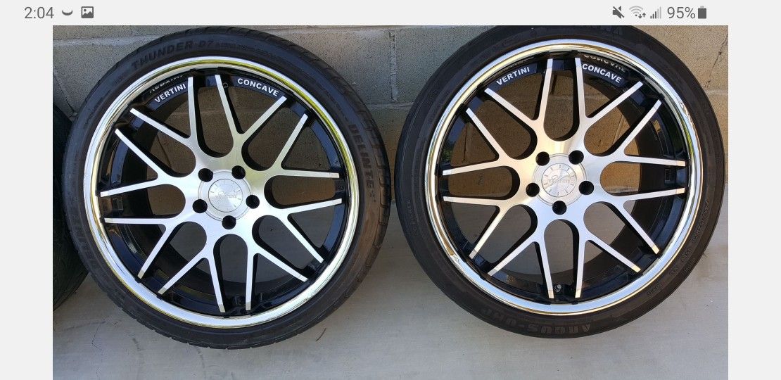 VERTINI CONCAVE MAGIC 20 inch Wheels / Rims 5 lug Black Polish Polished ...