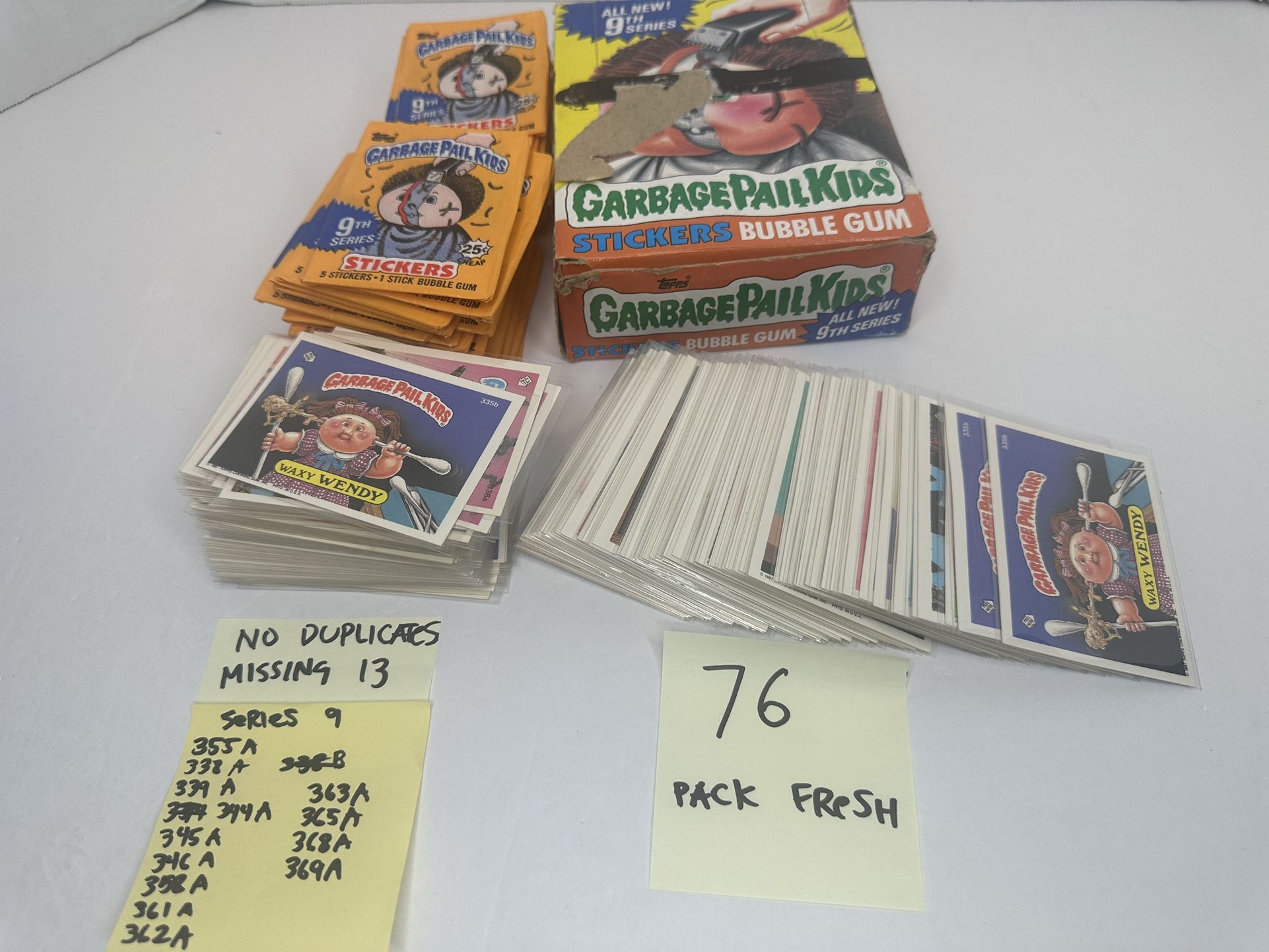 Topps 1987 Garbage Pail Kids GPK OS9 Lot 151 Cards Series for Sale in ...
