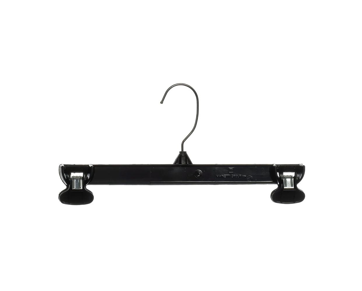 MAINETTI 6012, 12" BLACK PLASTIC, PANT SKIRT SLACK BOTTOM HANGERS, WITH ...