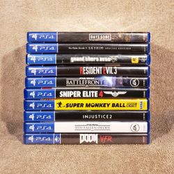 Stack Of Video Games Ps4
