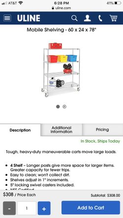 Uline metal shelving heavy duty ($140 one set) for Sale in Puyallup, WA ...