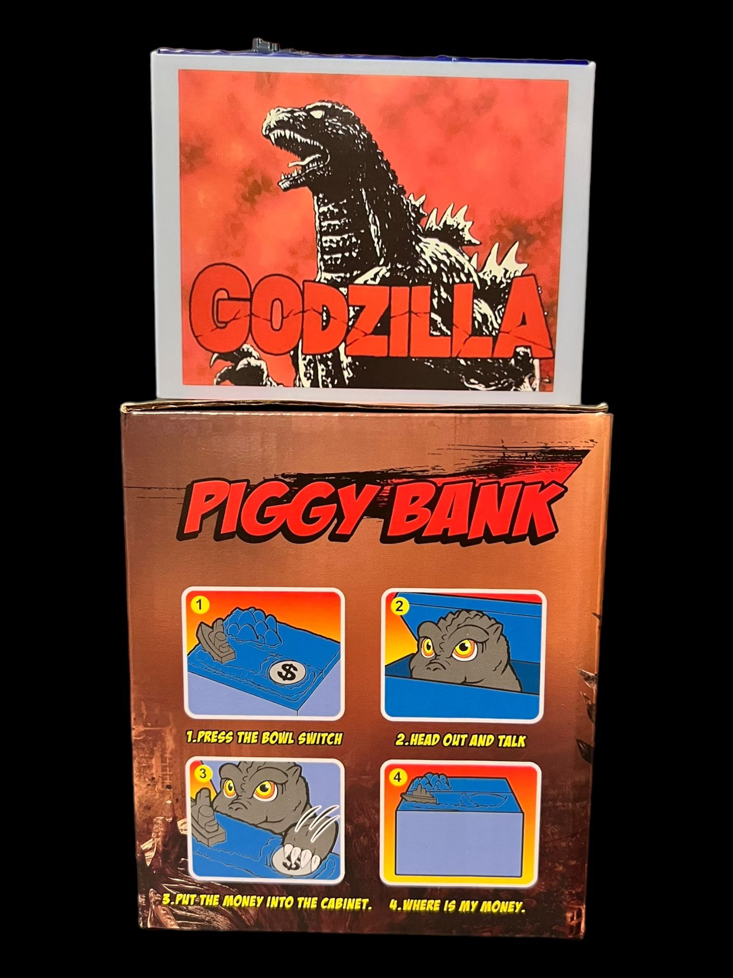 Godzilla Piggy Bank Money Box Monster Coin Bank Container Savings Funny ...
