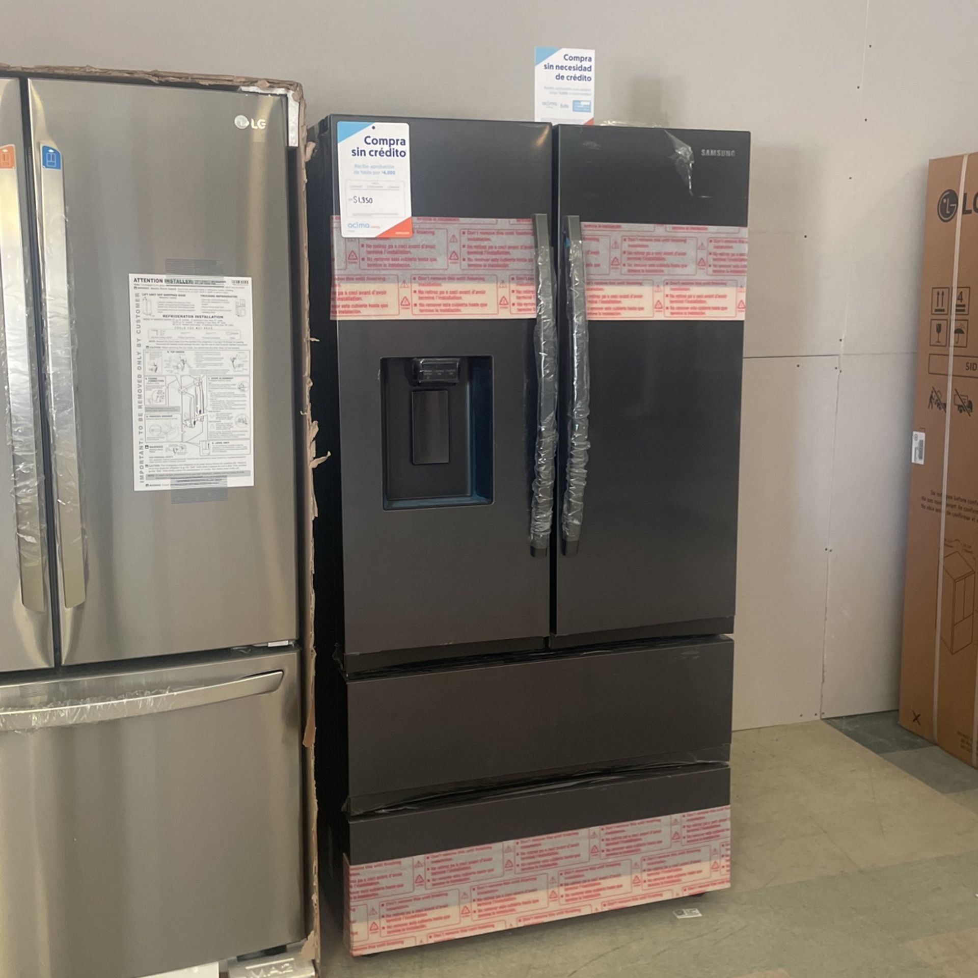 Samsung Matte Black Steel Four Door Refrigerator With Four Types Of Ice ...