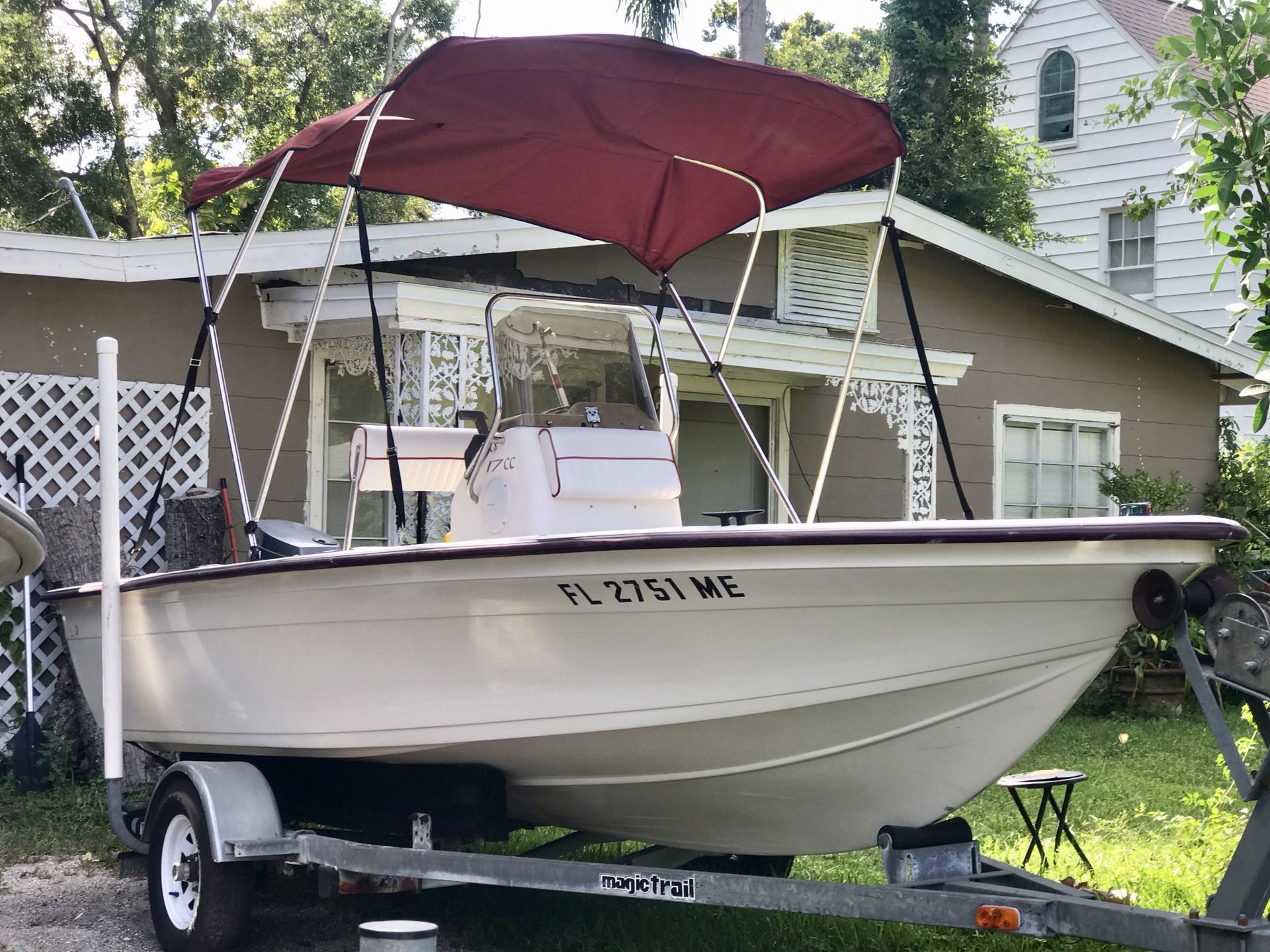 Cape Craft 17' Center Console Bay Boat, 70 HP Yamaha, Trailer for Sale ...