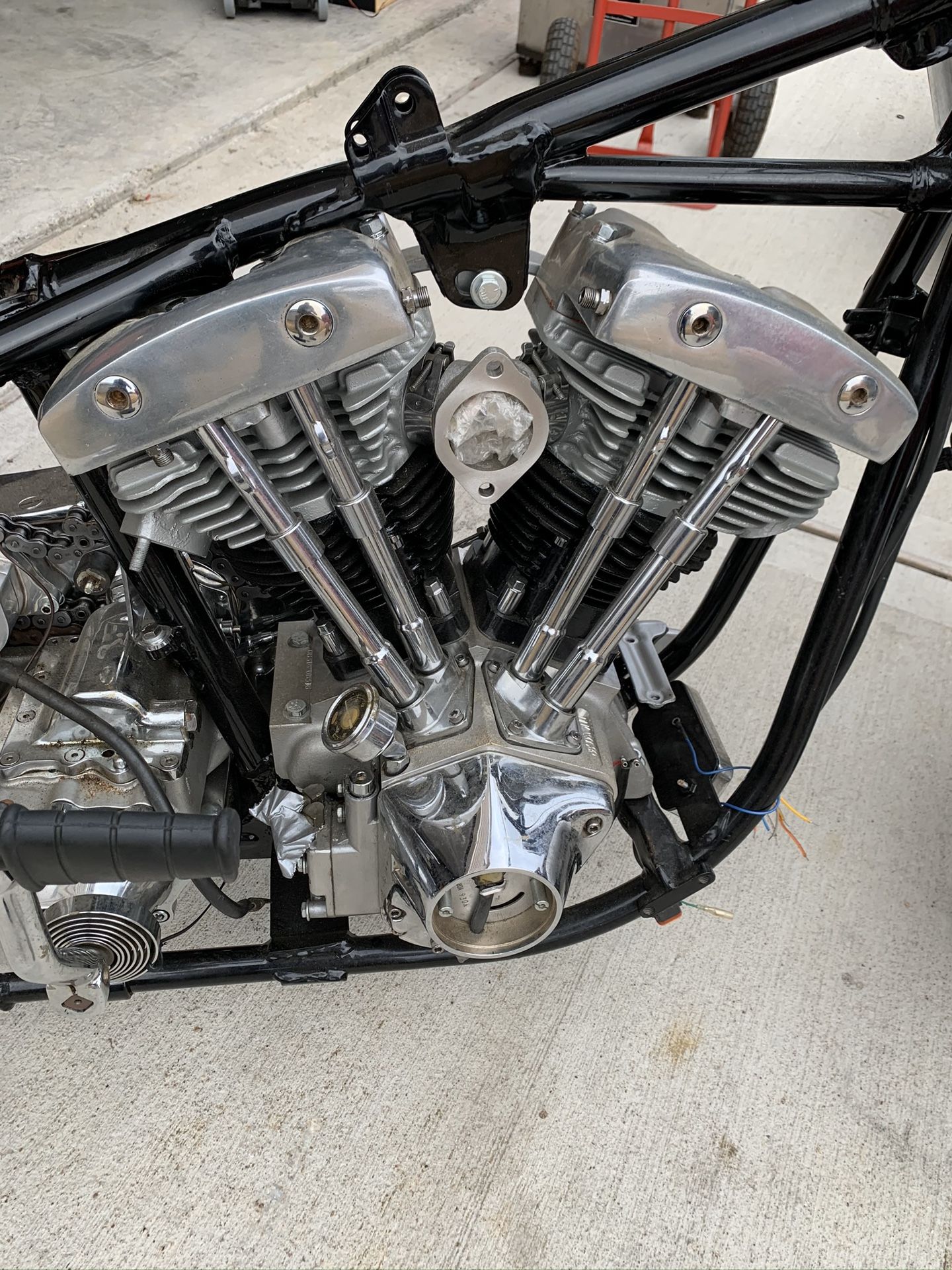Custom paughco frame with new delkron stroker shovelhead for Sale in ...