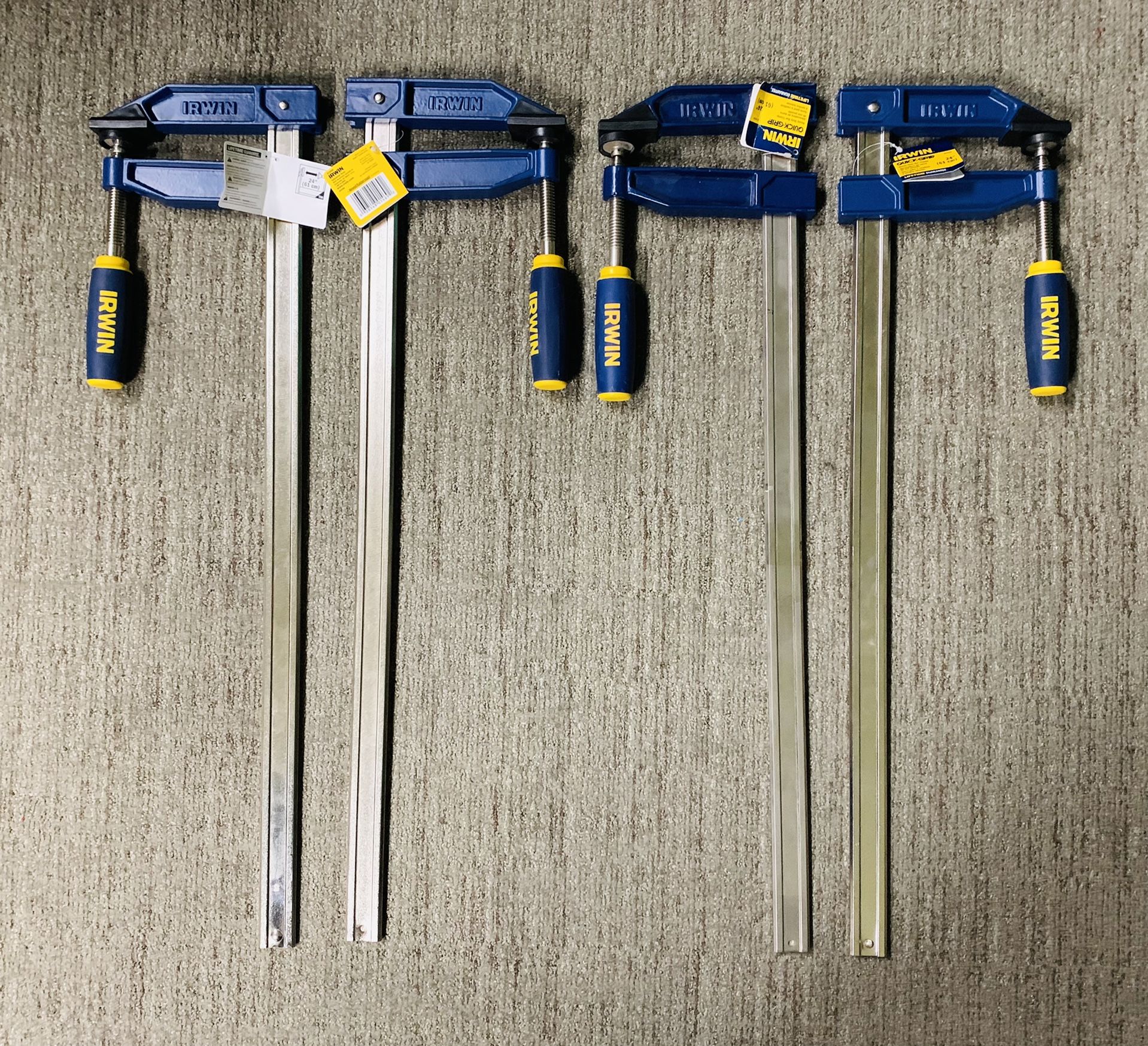 Irwin 24 Inch Quick Grip Heavy Duty Bar Clamp w/Passive Lock Deep Jaw ...