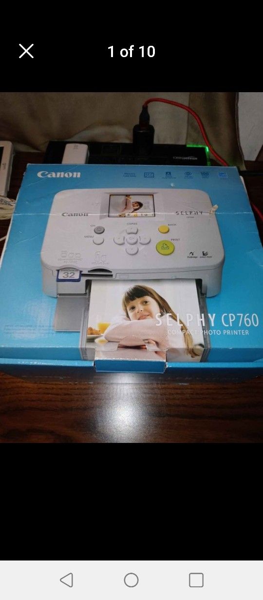 canon selphy cp760 wireless photo printer/ new color ink cassette and ...