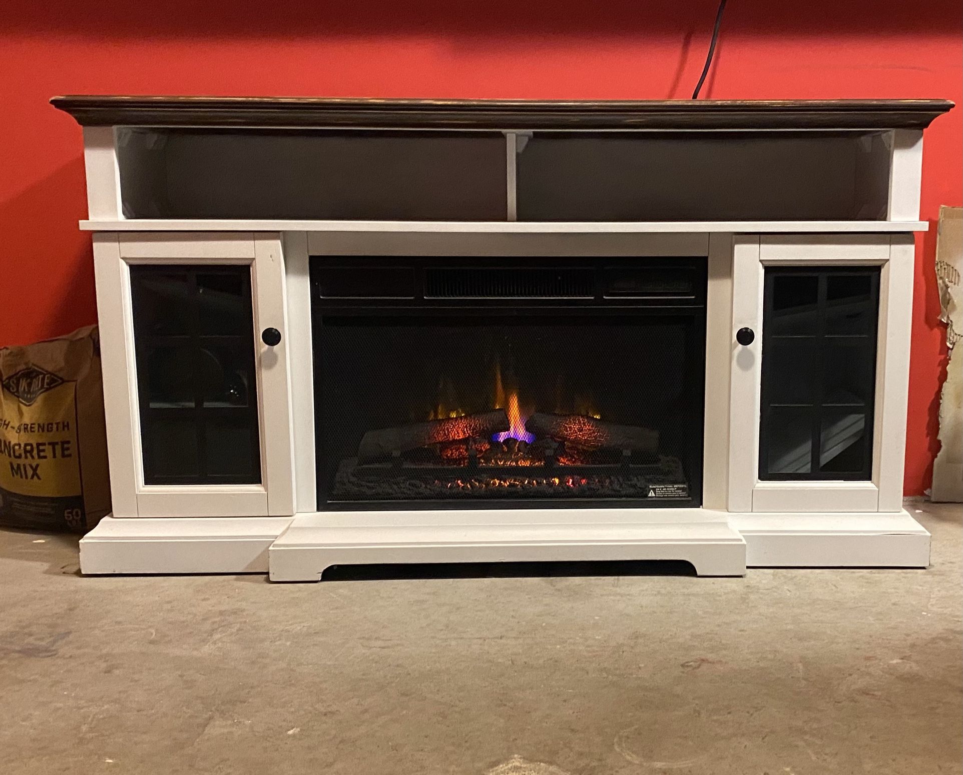 Farm House Tv Stand Electric Heater. for Sale in Pumpkin Center, CA ...