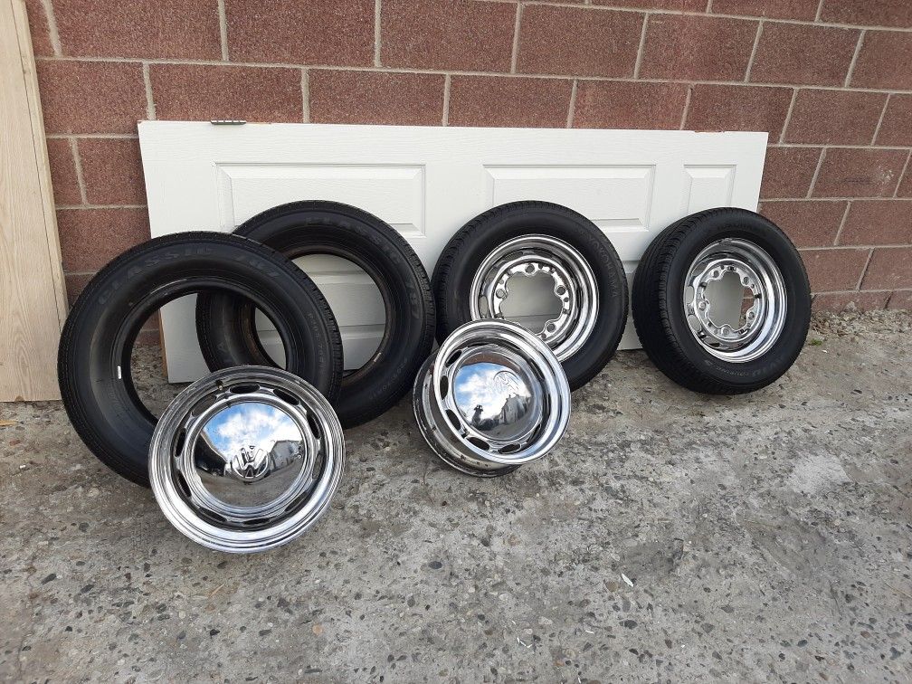 VW bug 5 lug rims and tires for Sale in Lakewood, CA - OfferUp