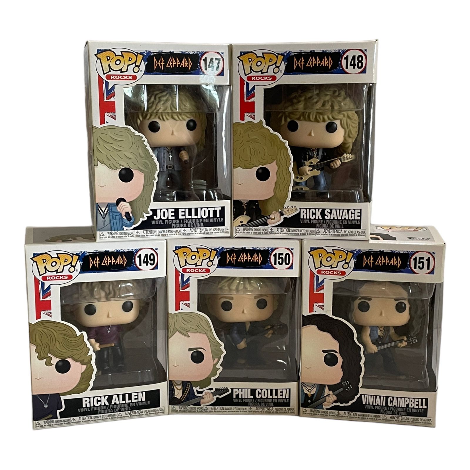5pc Complete Set Def Leppard Vaulted Funko Pops 2019 NIB for Sale in ...