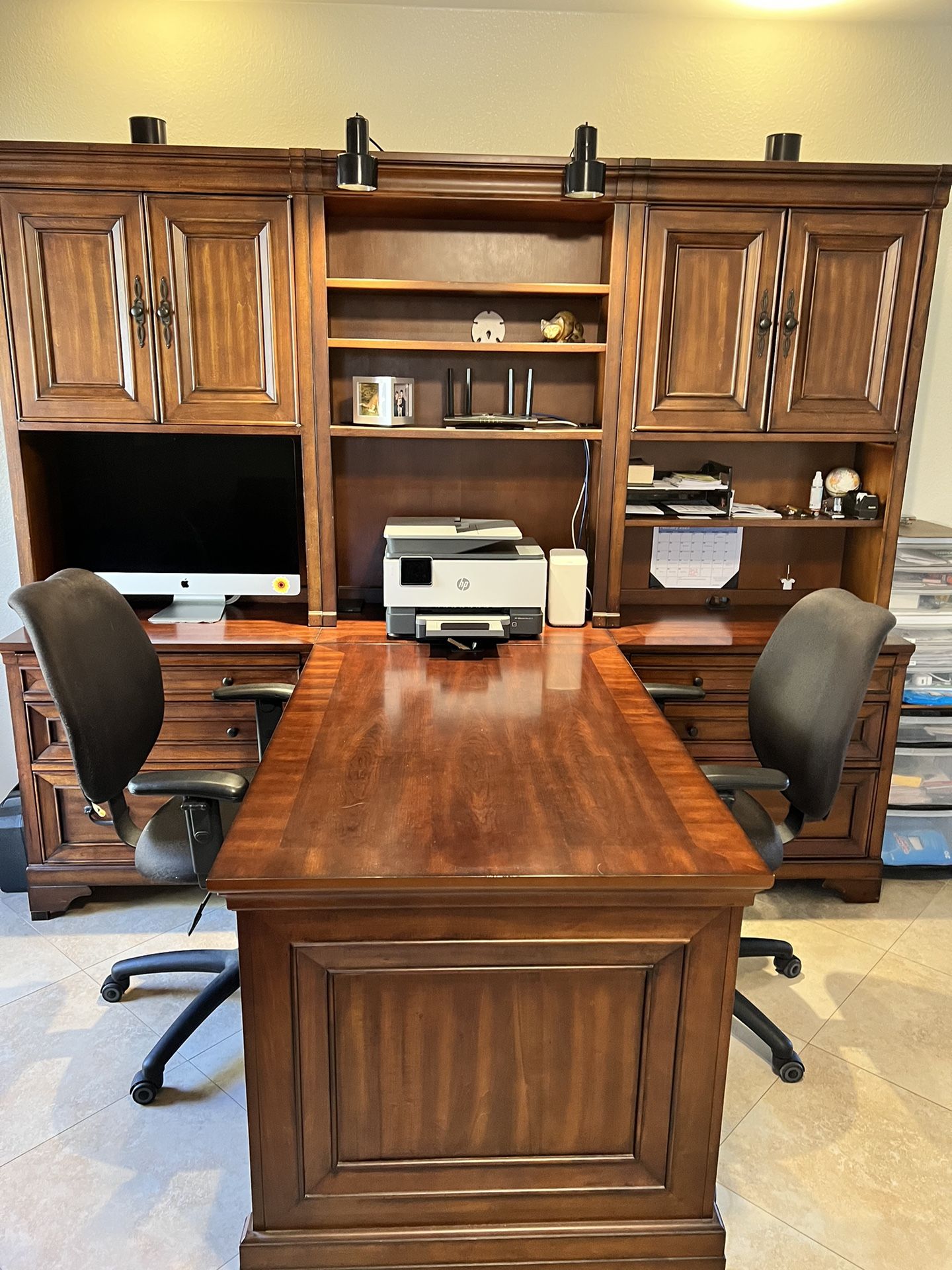 Desk, 2 Chairs, Lateral file for Sale in Scottsdale, AZ - OfferUp