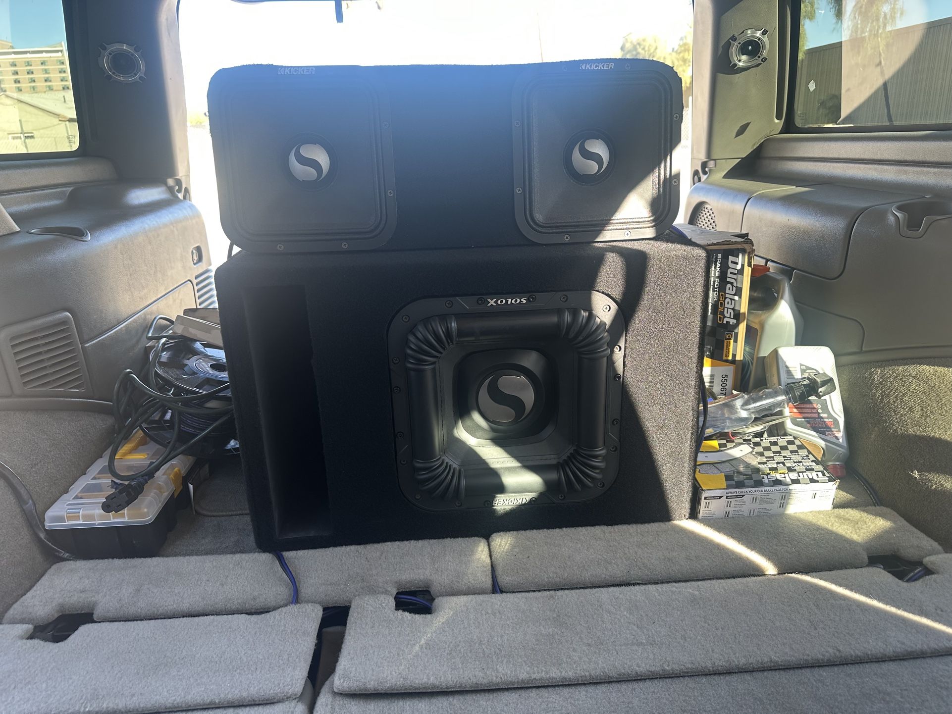 Powerful Kicker Solo X 12” Subwoofer Ported Box 2 Midrange Speakers 9 ...