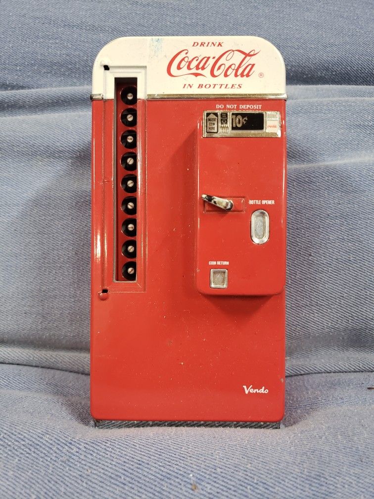 Vintage Collectible Metal Coca-Cola Vending Machine Piggy Bank for Sale ...