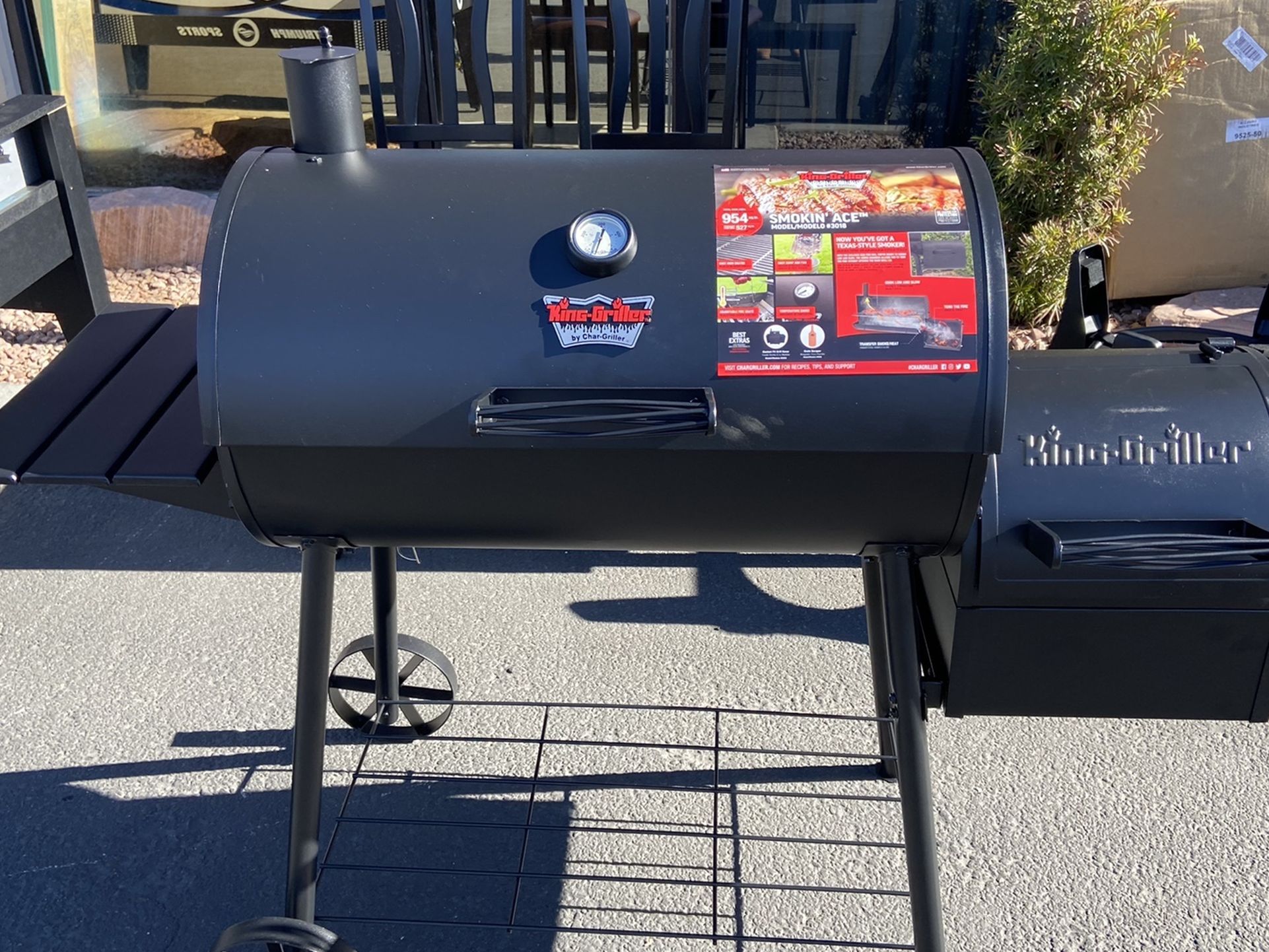 King-Griller Smokin' Ace 30-in Black Barrel Charcoal Grill for Sale in ...