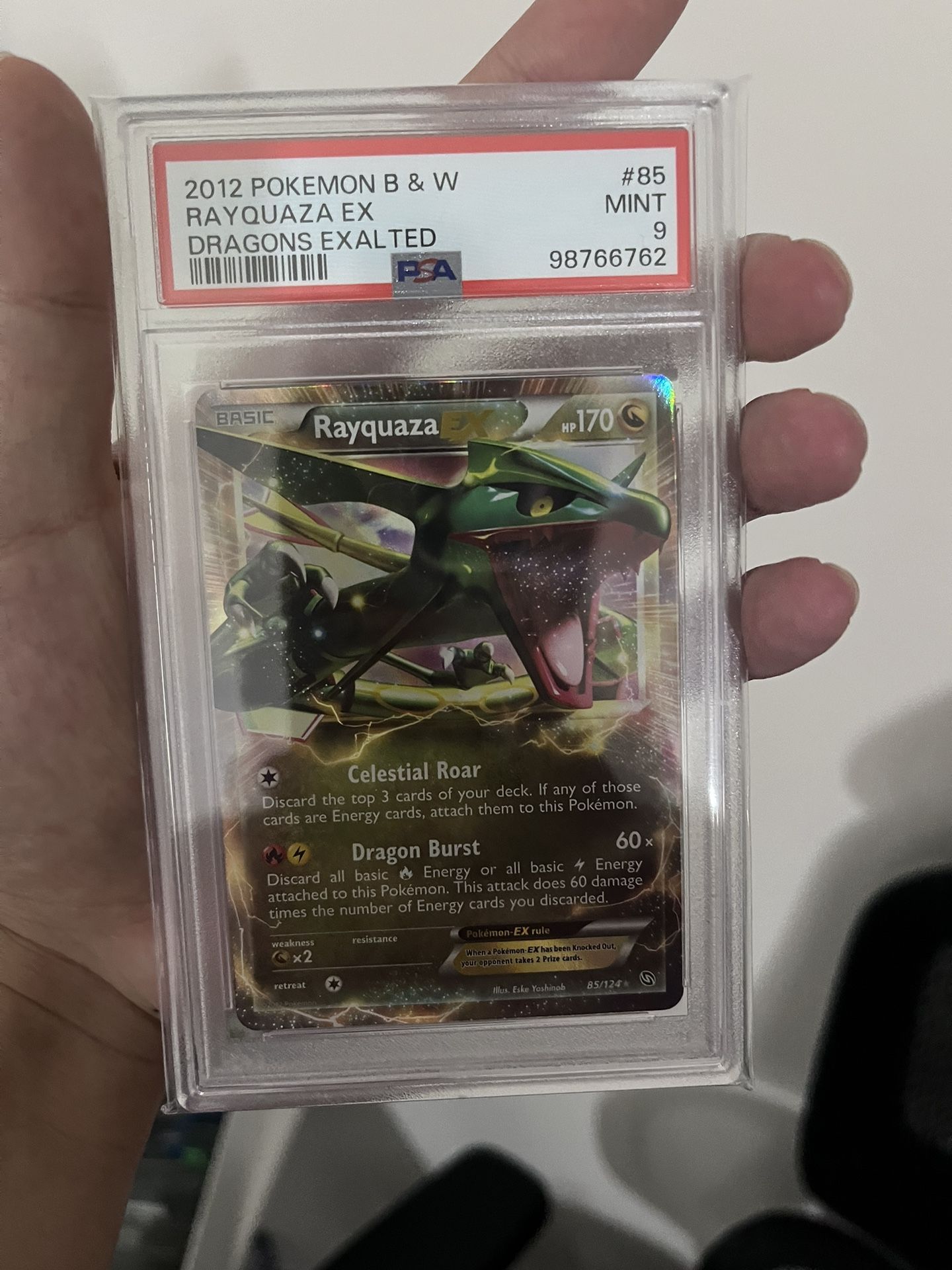 Pokemon Card 2012 POKEMON BLACK & WHITE DRAGONS EXALTED #85 RAYQUAZA EX ...