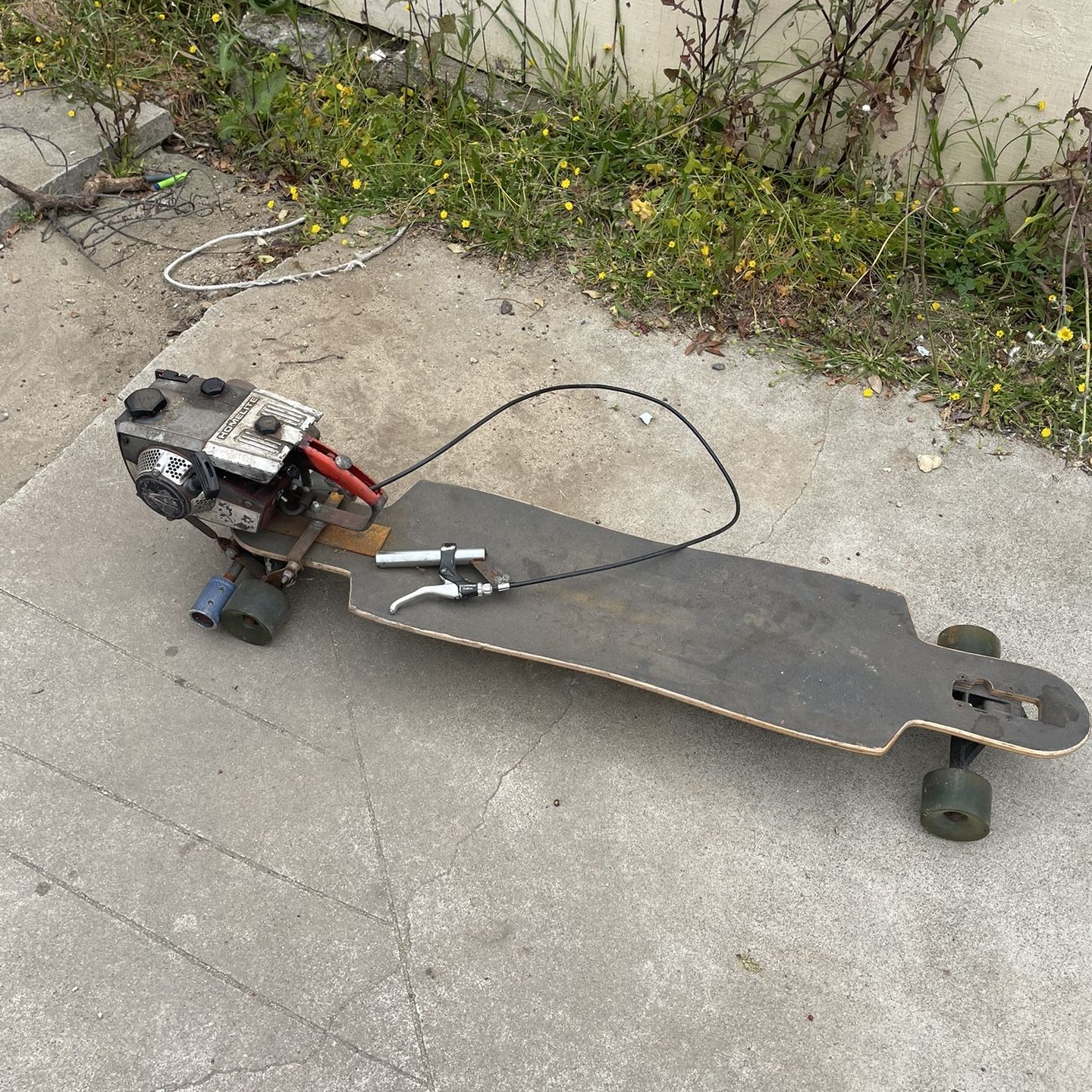 Homemade Gas Powered Skateboard