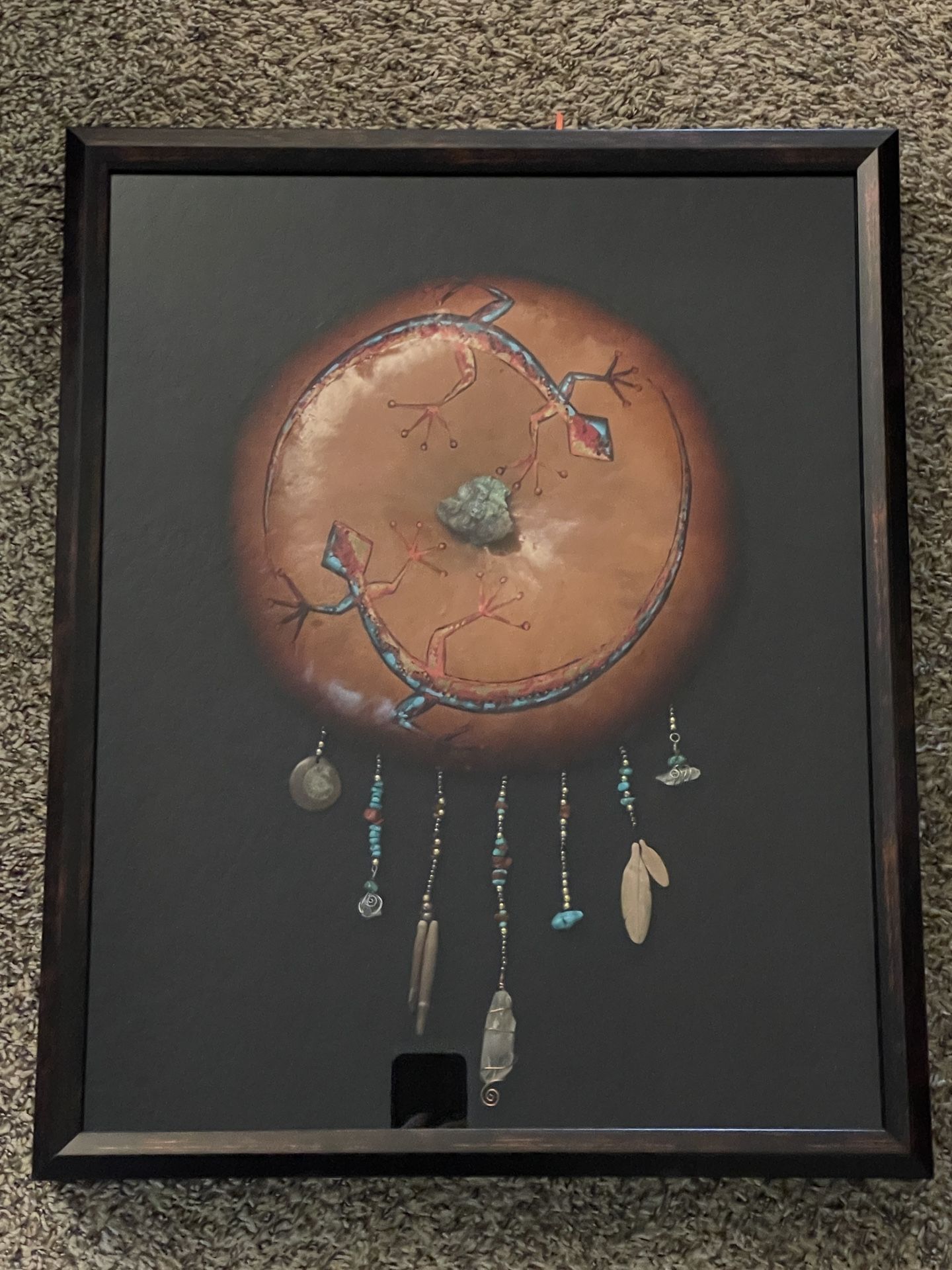 Barry Crisman Painted Gourd Lizard Gemstone Artwork for Sale in Phoenix ...