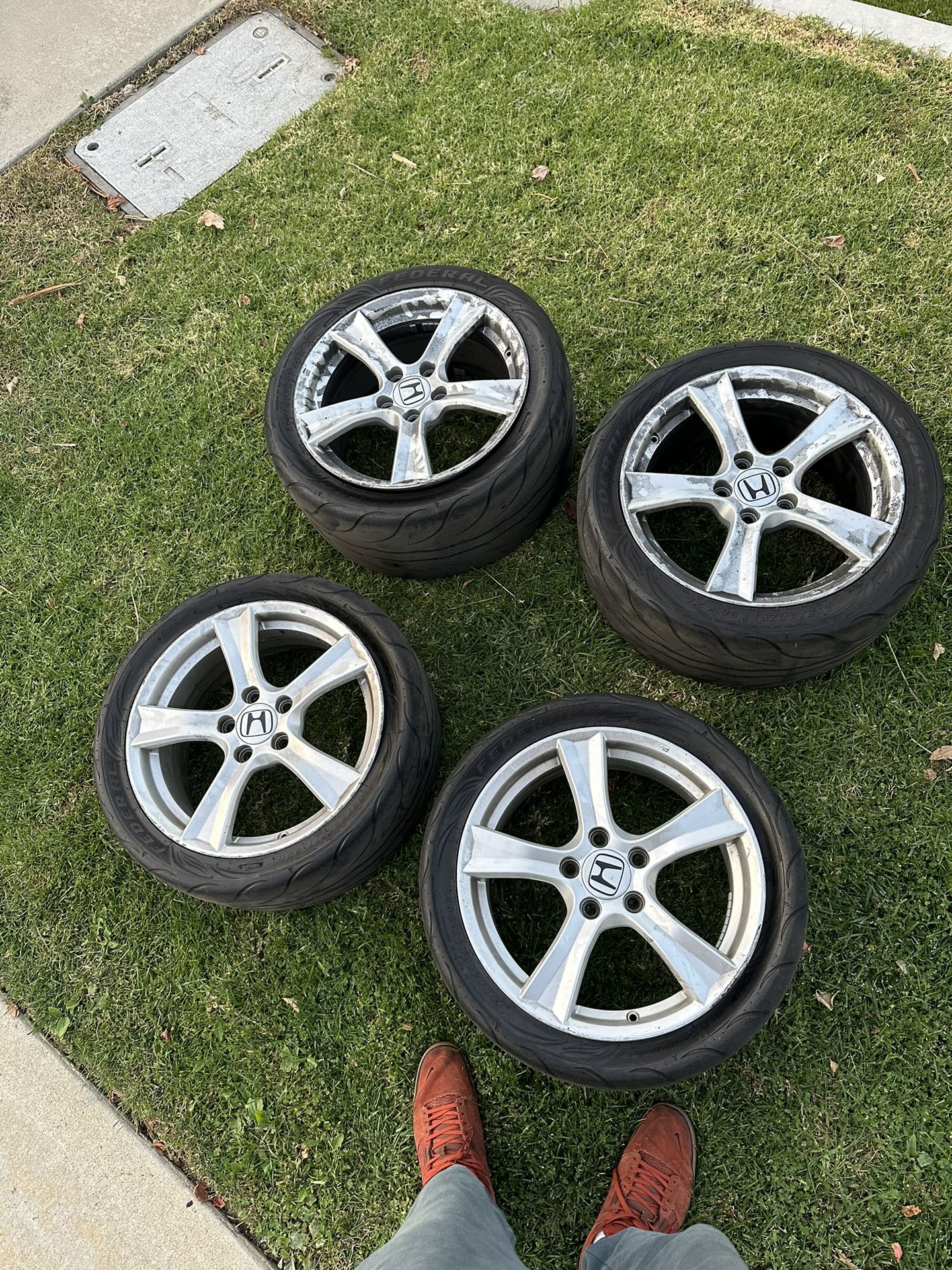 2008 HONDA S2000 AP2 F22C 2.2L OEM 5-SPOKE REAR WHEEL RIM 17X8.5 +65 ...