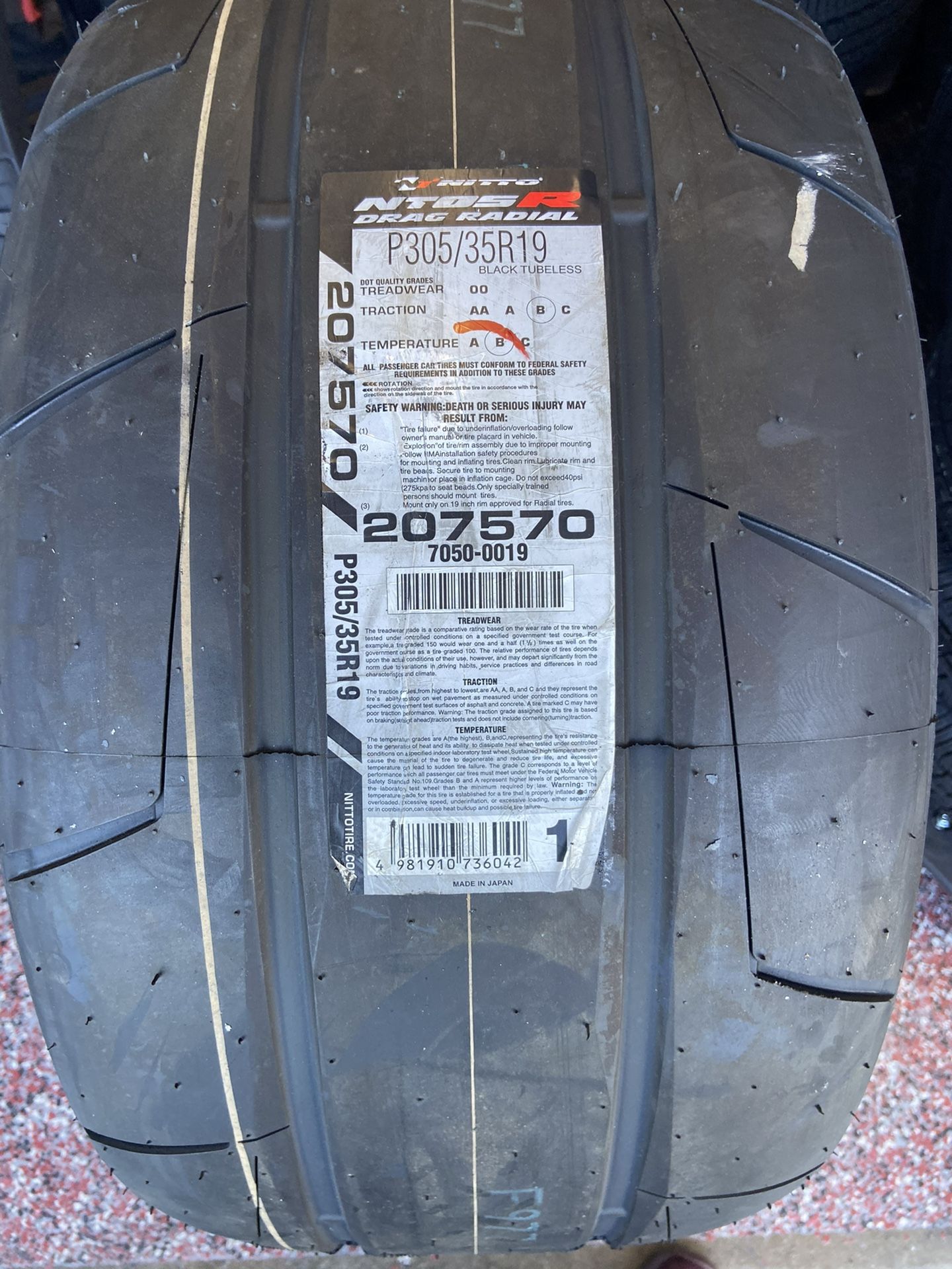 NITTO NT05R 305/35ZR19 $274 NEW DRAG RAIDIAL 305/35R/19 HIGH ...