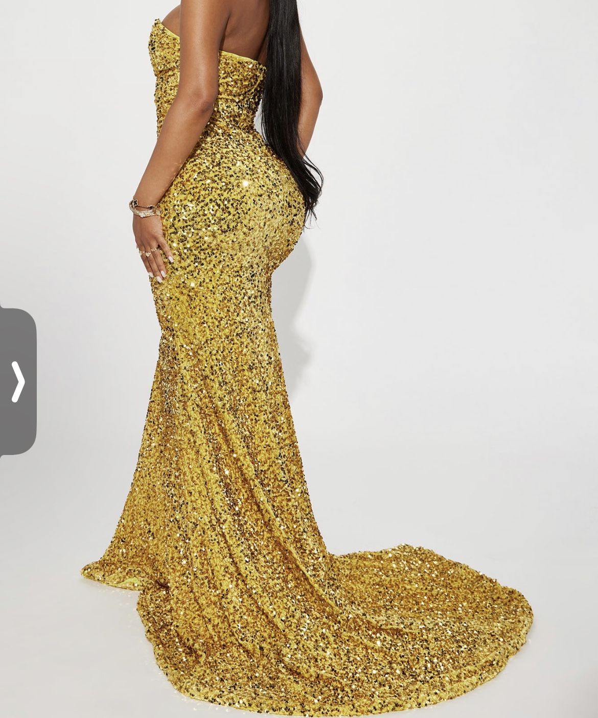 Golden Sequin Gown - Chartreuse for Sale in Fruitland, MD - OfferUp