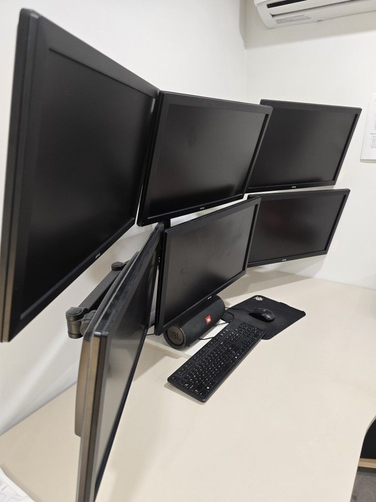 Trading Setup 6 Monitors With Arm for Sale in Rowland Heights, CA - OfferUp