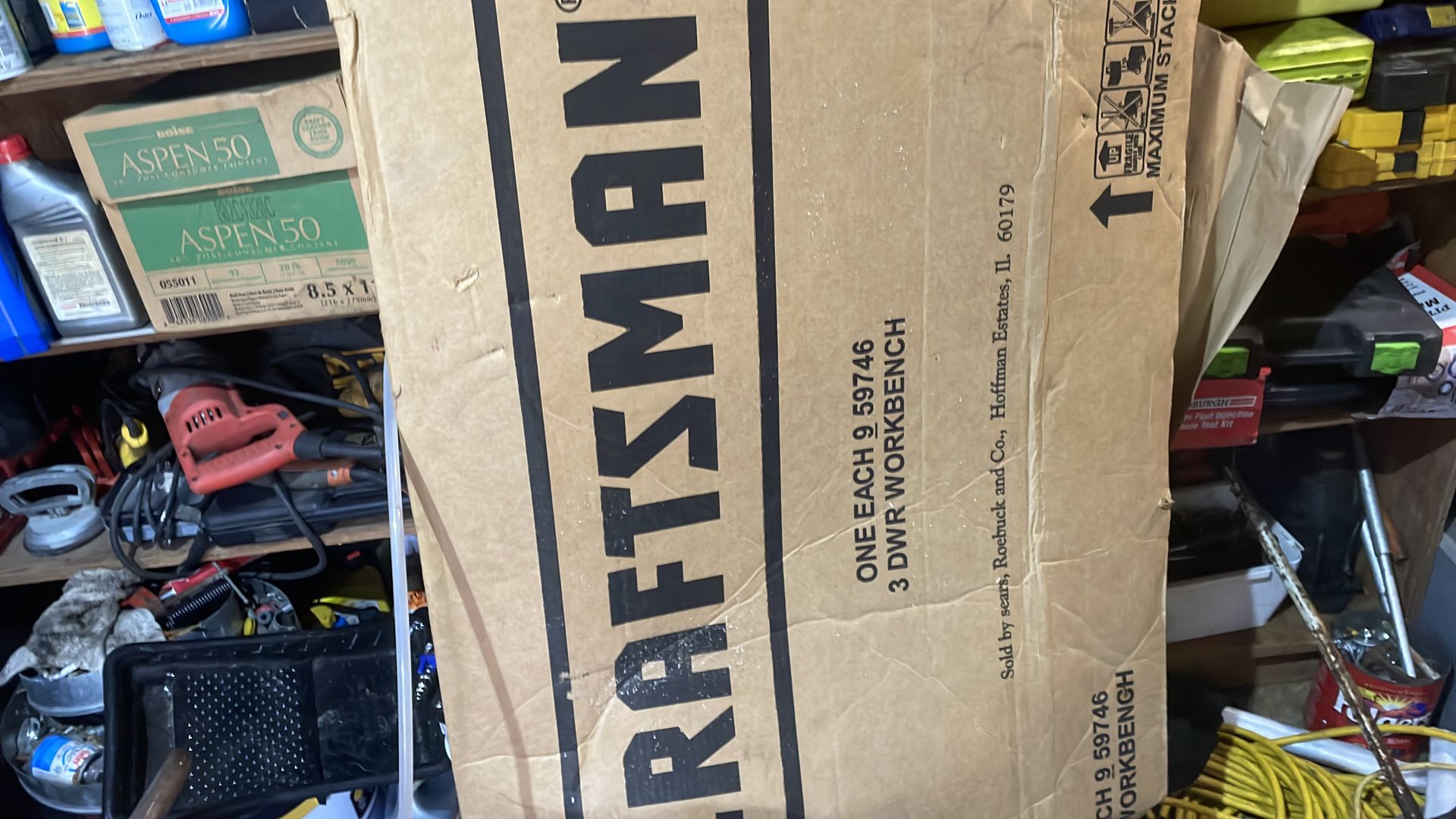 New 3 drawer craftsman work bench with powered pegboard $150 for Sale ...