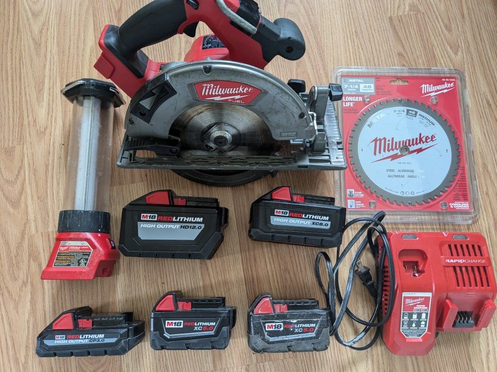 Milwaukee M18 Circular Saw And Lantern, Battery Bundle for Sale in Kent ...