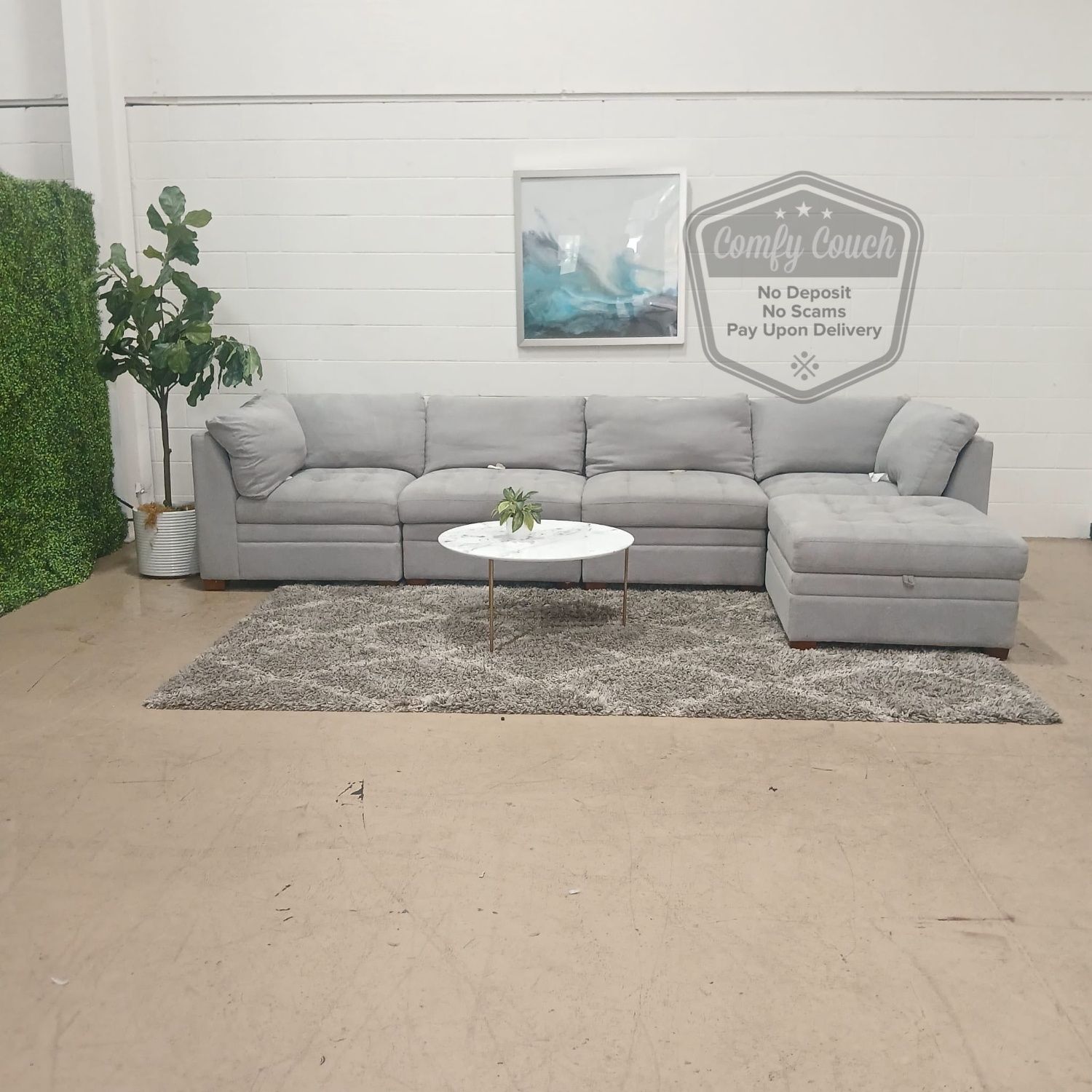 Light Gray Modular Sectional w/ Storage!(Delivery Available!! ) for ...