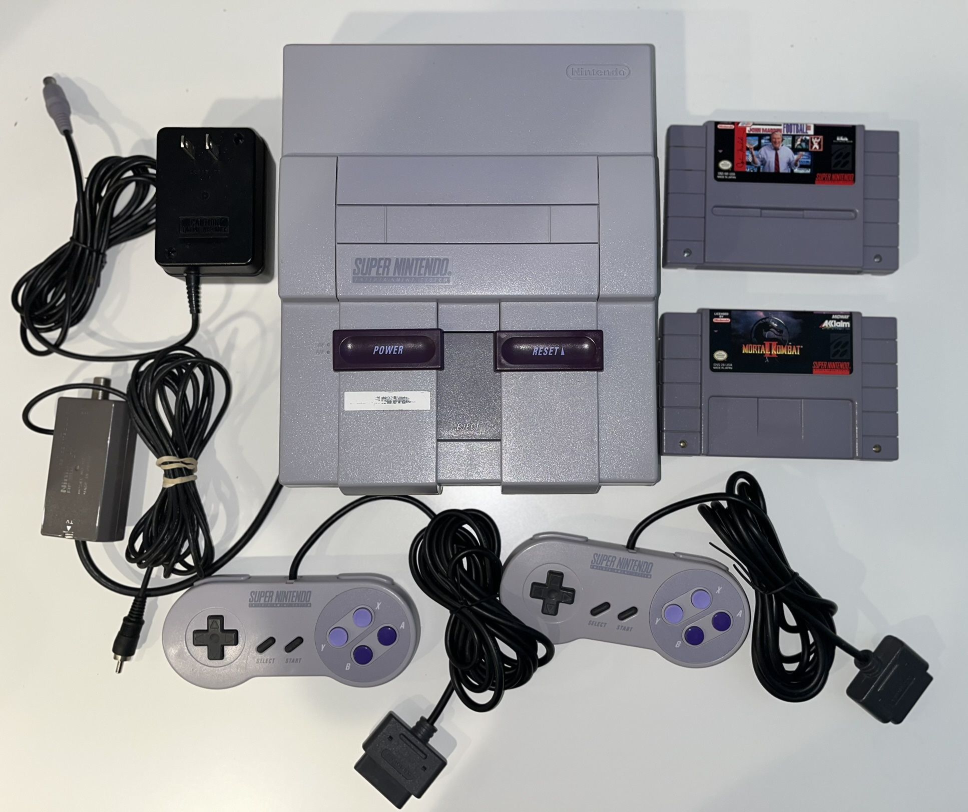 Original Super Nintendo SNES Console Bundle – Tested & Working for Sale ...
