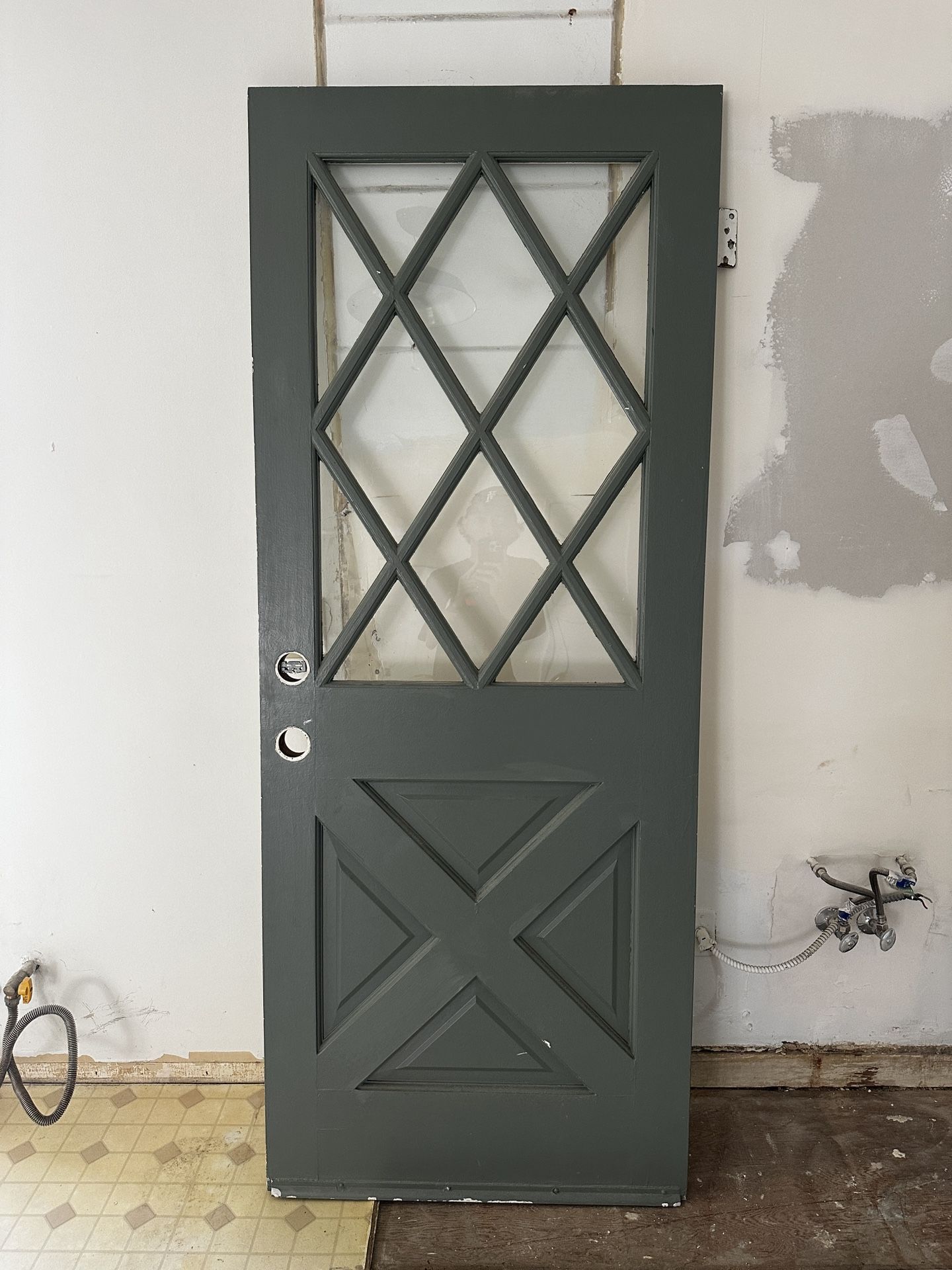 Antique Diamond Pane Window Exterior Door for Sale in Long Beach, CA ...