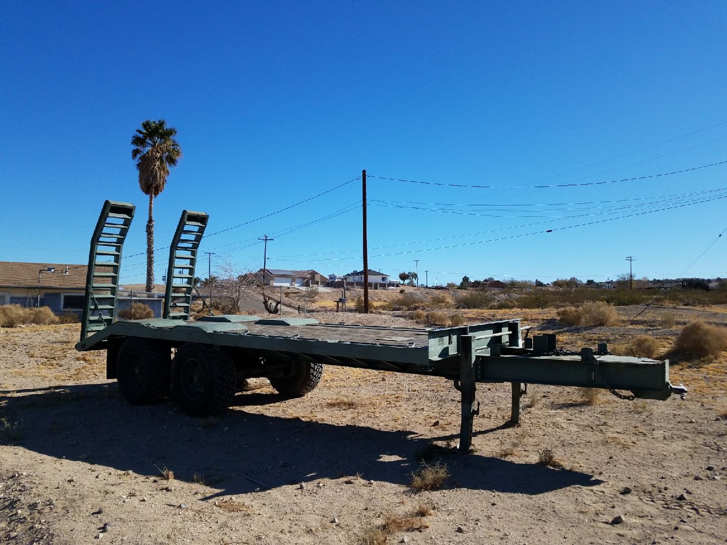 2007 Terex Load King M322 LT equipment trailer tag flatbed ramps ...