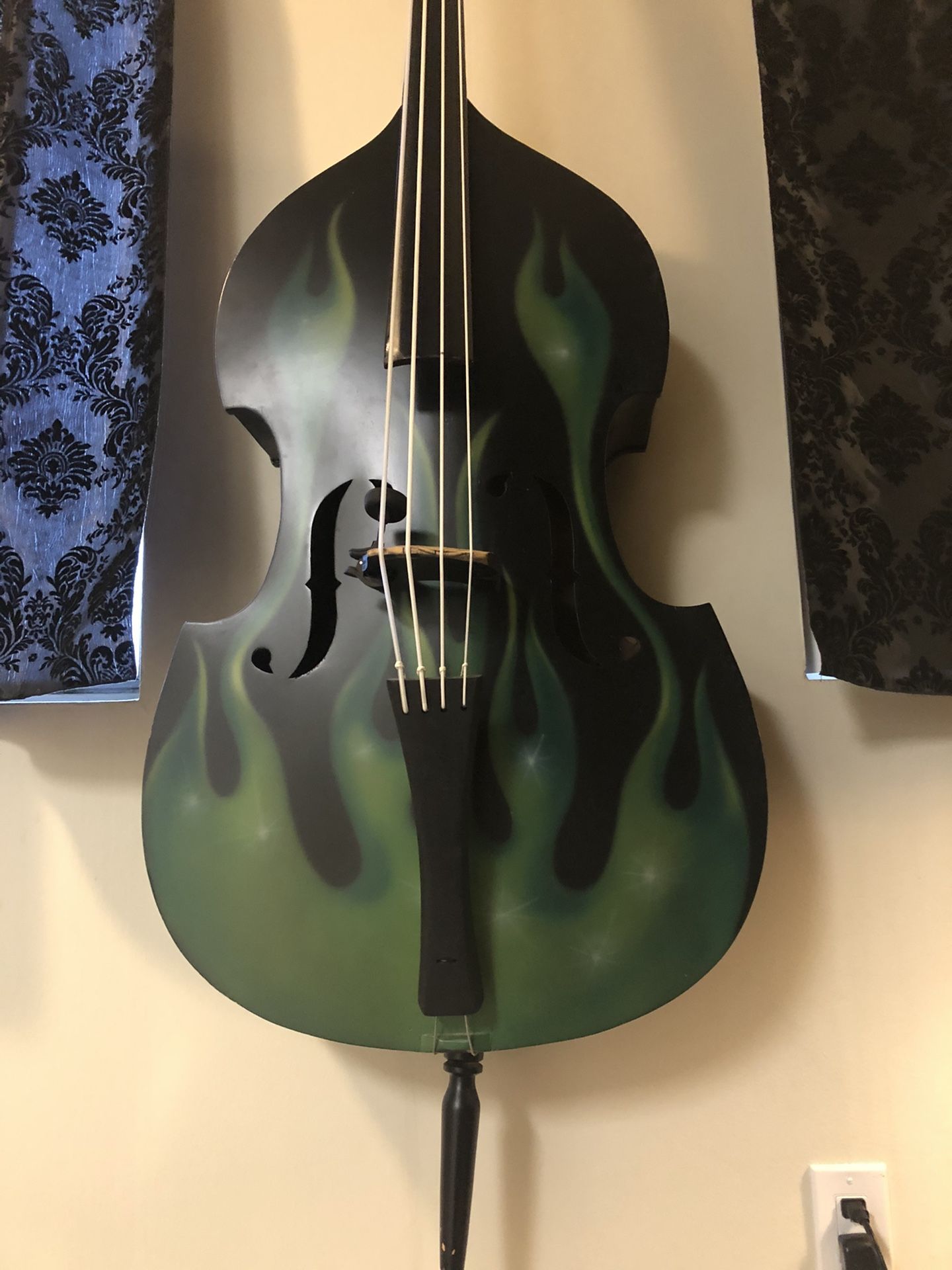 Custom paint upright bass double bass tololoche rockabilly swing bass ...