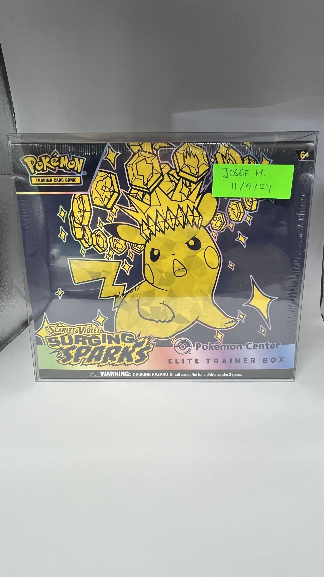 Surging Sparks ETB with Pokemon Center Stamp for Sale in Crystal City ...