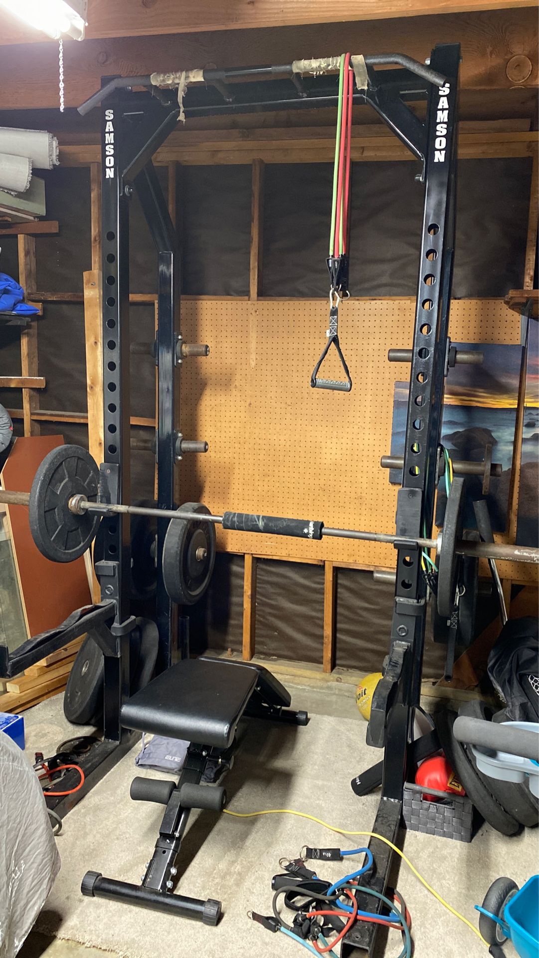 Samson Power Rack + Weights for Sale in Los Angeles, CA - OfferUp