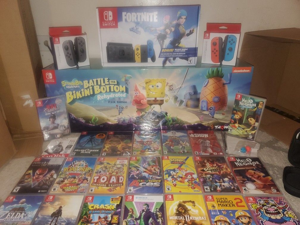 Nintendo switch bundle with SpongeBob limited edition complete with ...