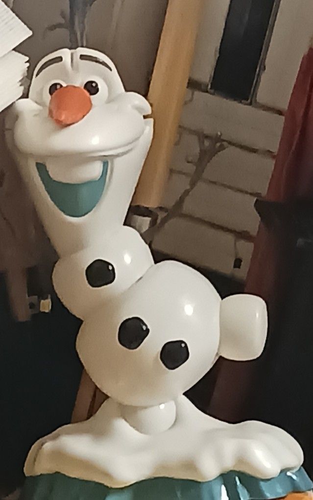 Olaf Frozen 12 inch Disney Parks Lidded Souvenir Cup with Straw Snowman ...