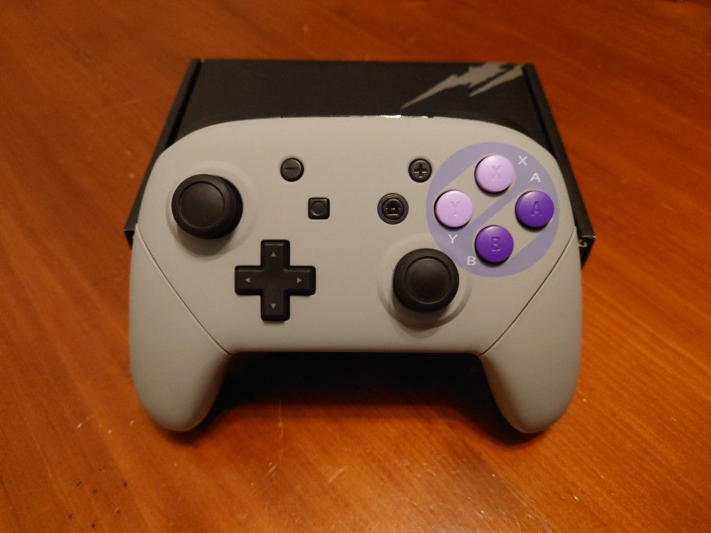 Original/OEM Switch Pro Controller with Custom Soft Touch SNES Shell ...