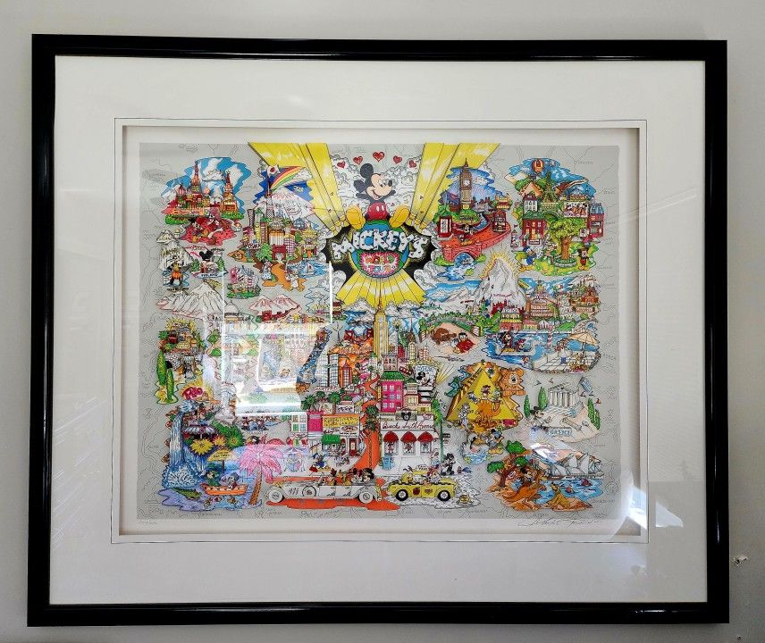 Charles Fazzino Mickey's World Tour 3D Art for Sale in Pompano Beach ...