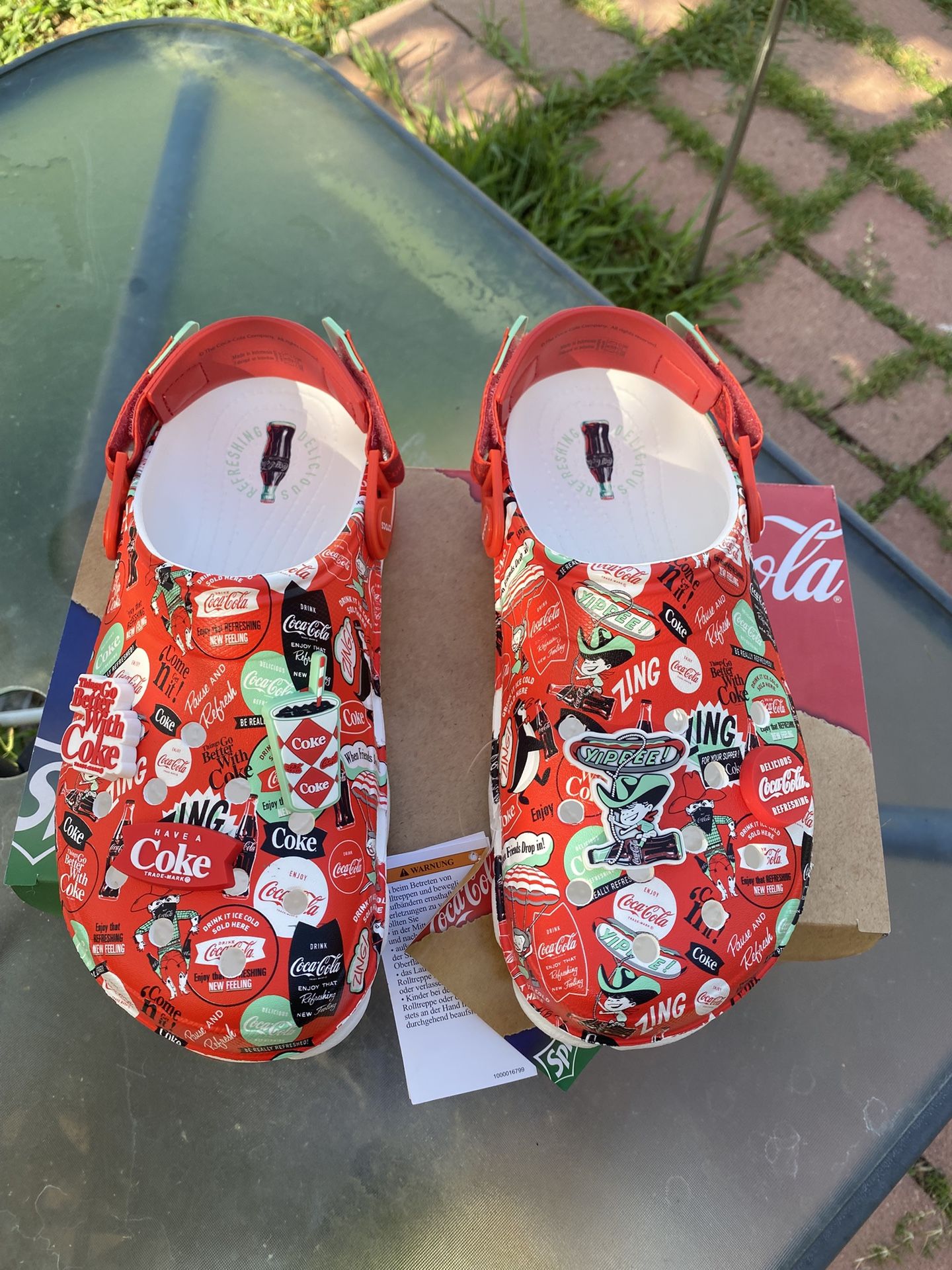 CROCS Mens Size M8/W10 Coca Cola All Terrain Crocs 209312 White Red NWB ...