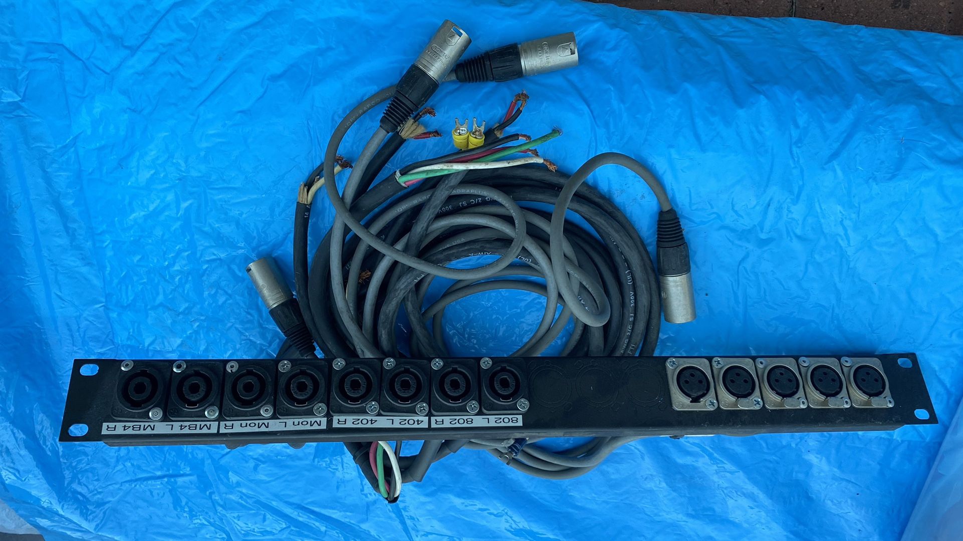 Audio Rack Panels One RU Neutrik Speakon Speaker Outputs XLR Carol ...