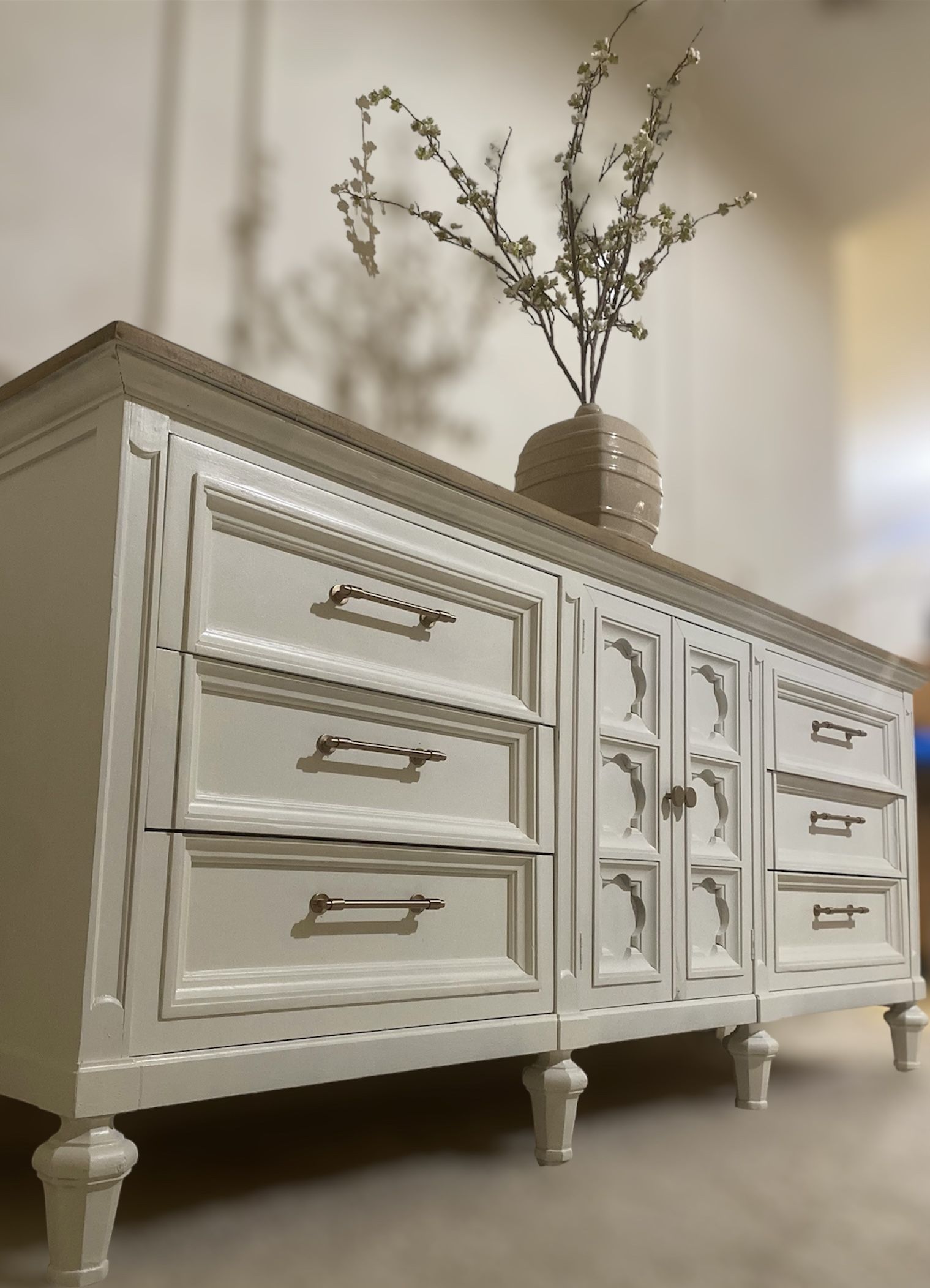 MCM Dresser/Credenza/Buffet/Solid Wood/ Sideboard/Coastal/TV Stand ...