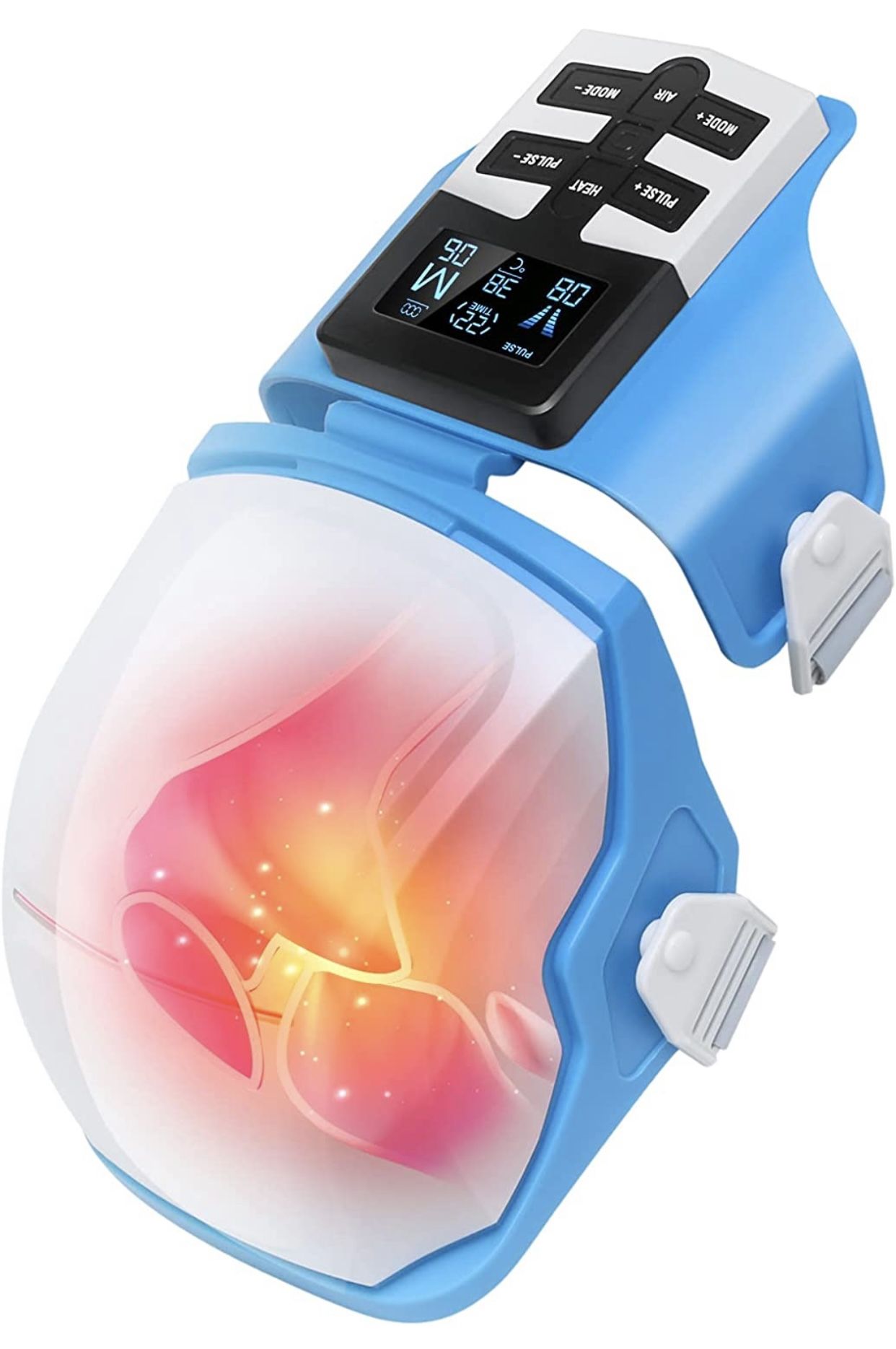 EMS Stimulator Knee Massager with Heat and Air Compression (FSA/HSA ...