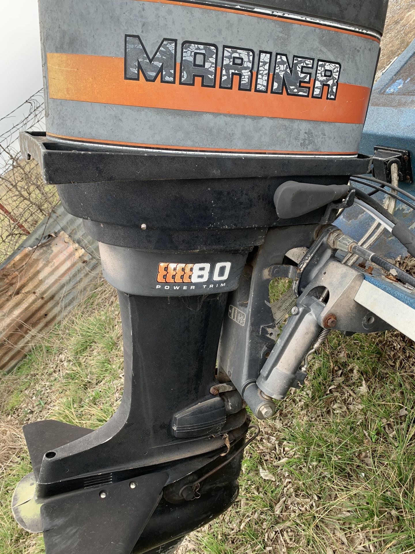 Mariner 80 horse outboard;85 horse Evinrude ;15’canoew/ores.;Minolta ...