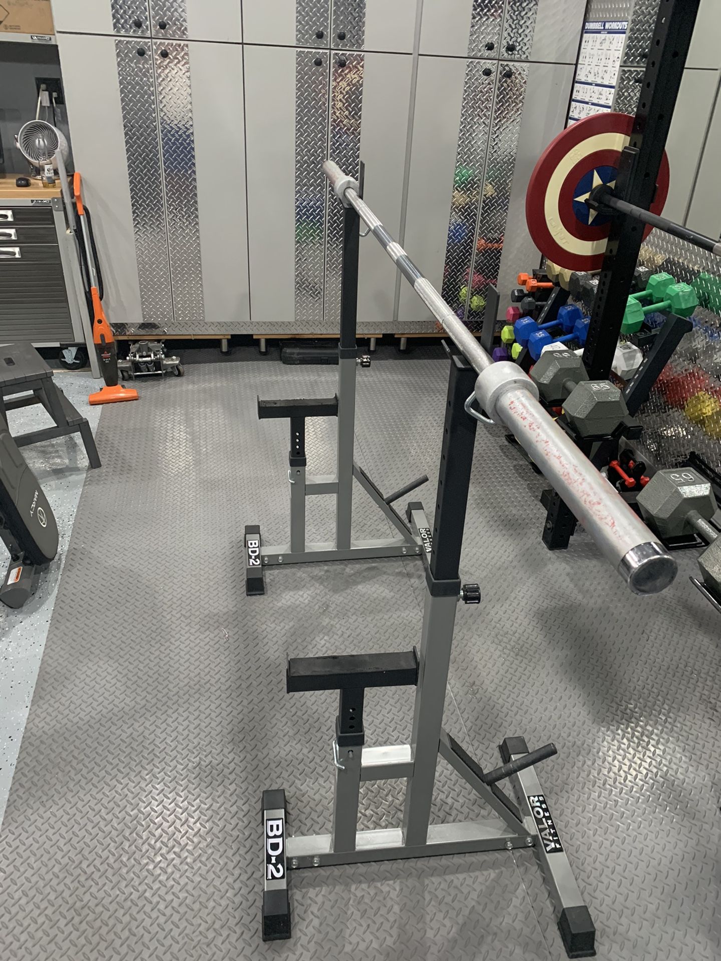 Bench press rack and Olympic Barbell for Sale in Los Angeles, CA - OfferUp