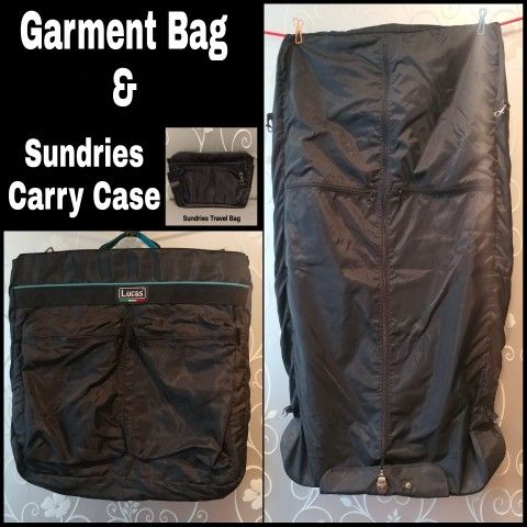 FOLDING TRAVEL GARMENT BAG + SUNDRIES TRAVEL CASE for Sale in Ontario ...