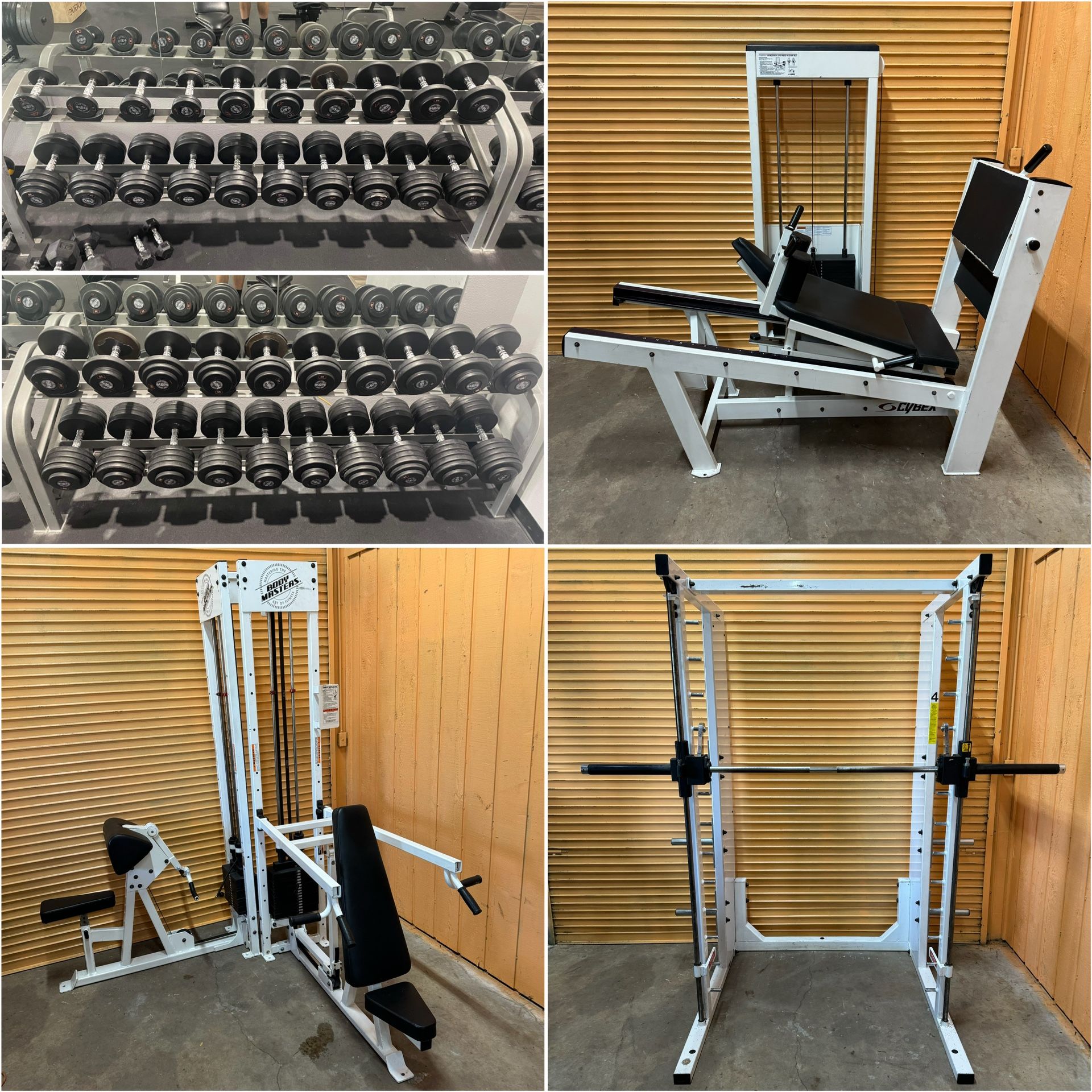 Gym Fitness Dumbbell Olympic Weight Plate Bar Barbell Power Squat Rack ...