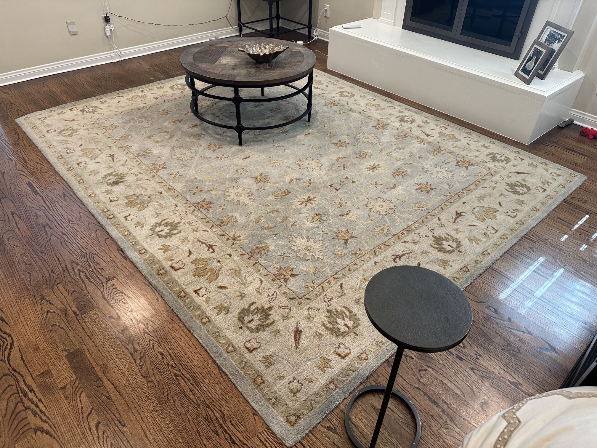 Pottery Barn 8x10 Malika Hand Woven Persian Rug 8x10 Porcelain Blue for ...